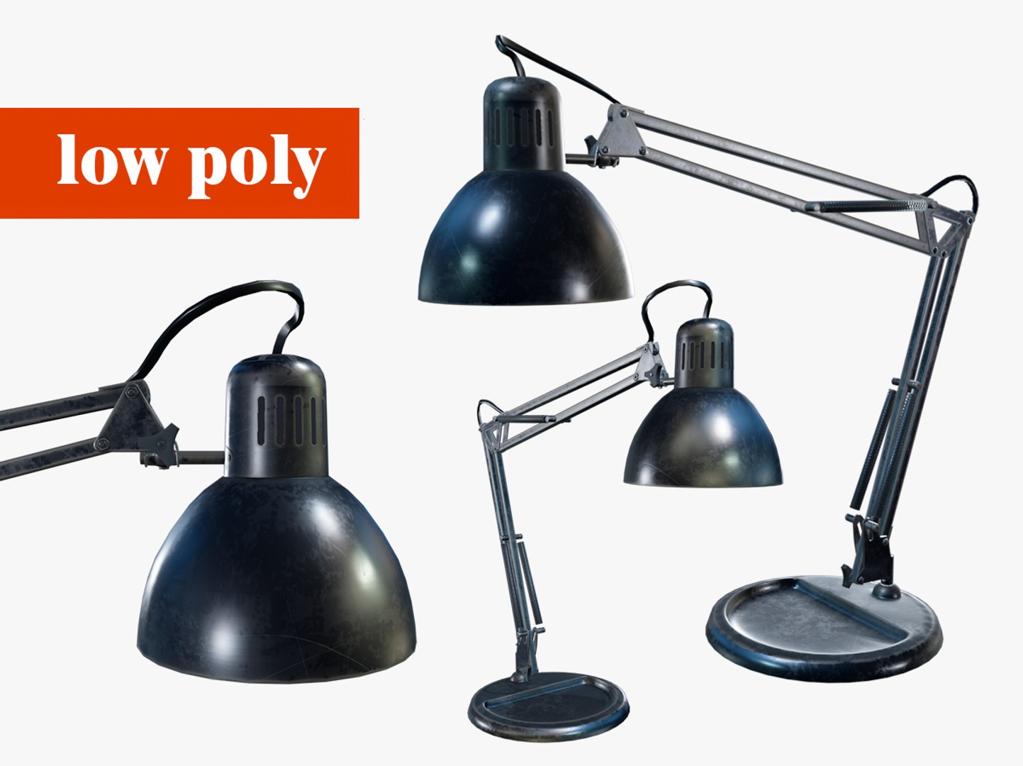 3D Lamp Low-poly Textured 3d Model For Games - TurboSquid 2358267
