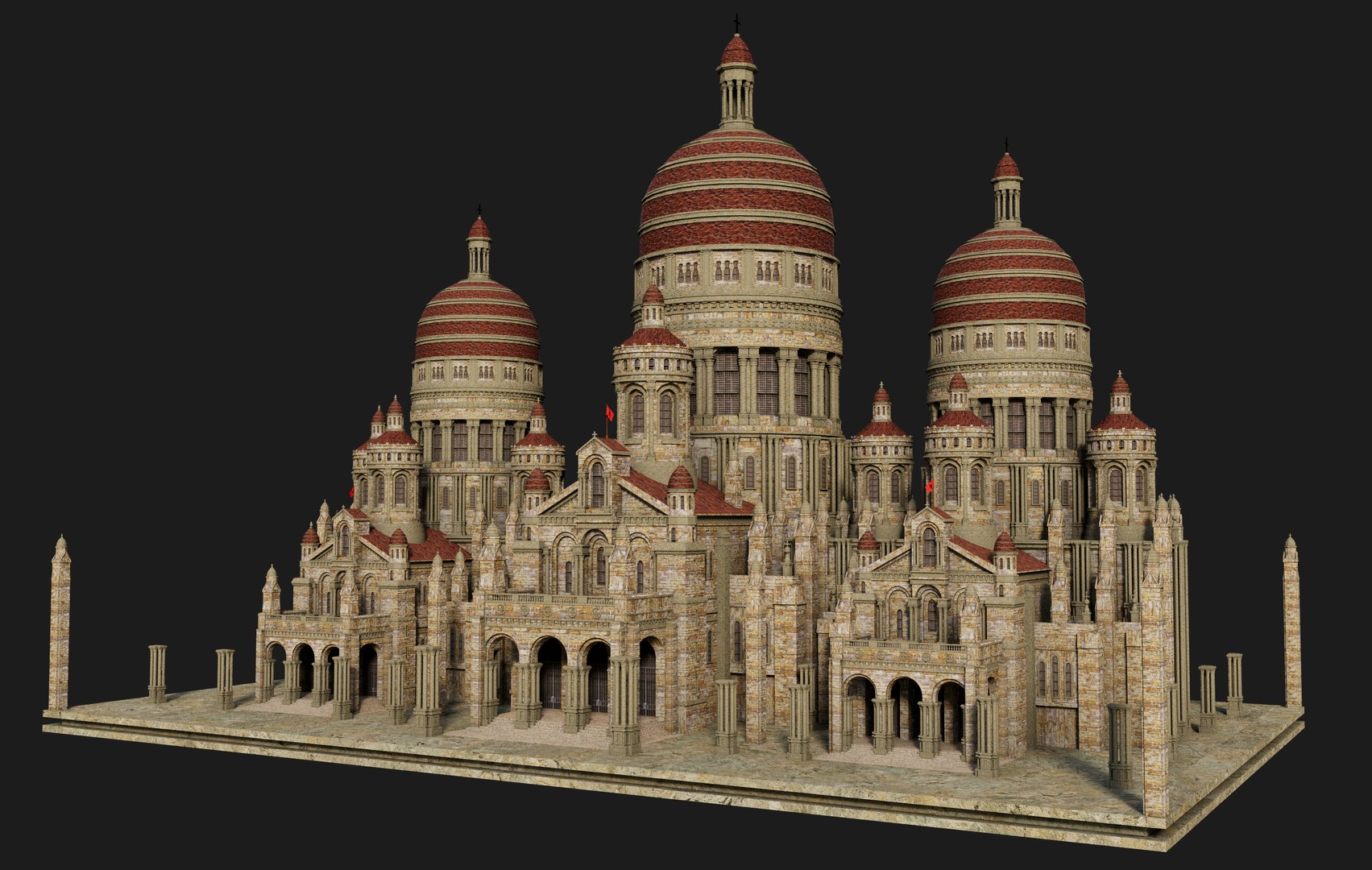 3D Dome Castle - TurboSquid 2214829