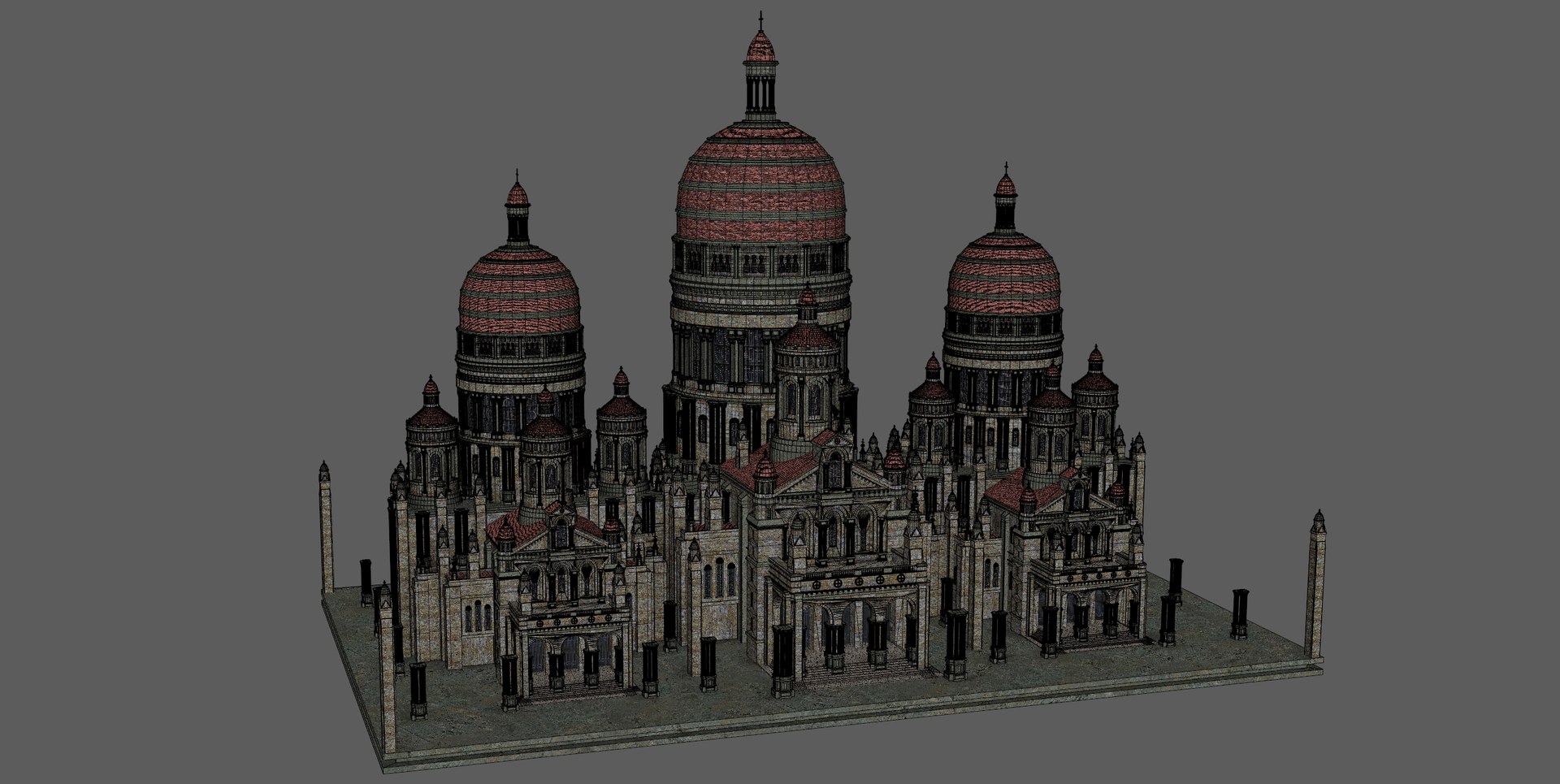 3D Dome Castle - TurboSquid 2214829