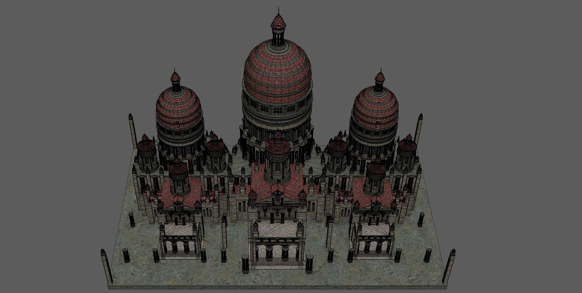 3D Dome Castle - TurboSquid 2214829