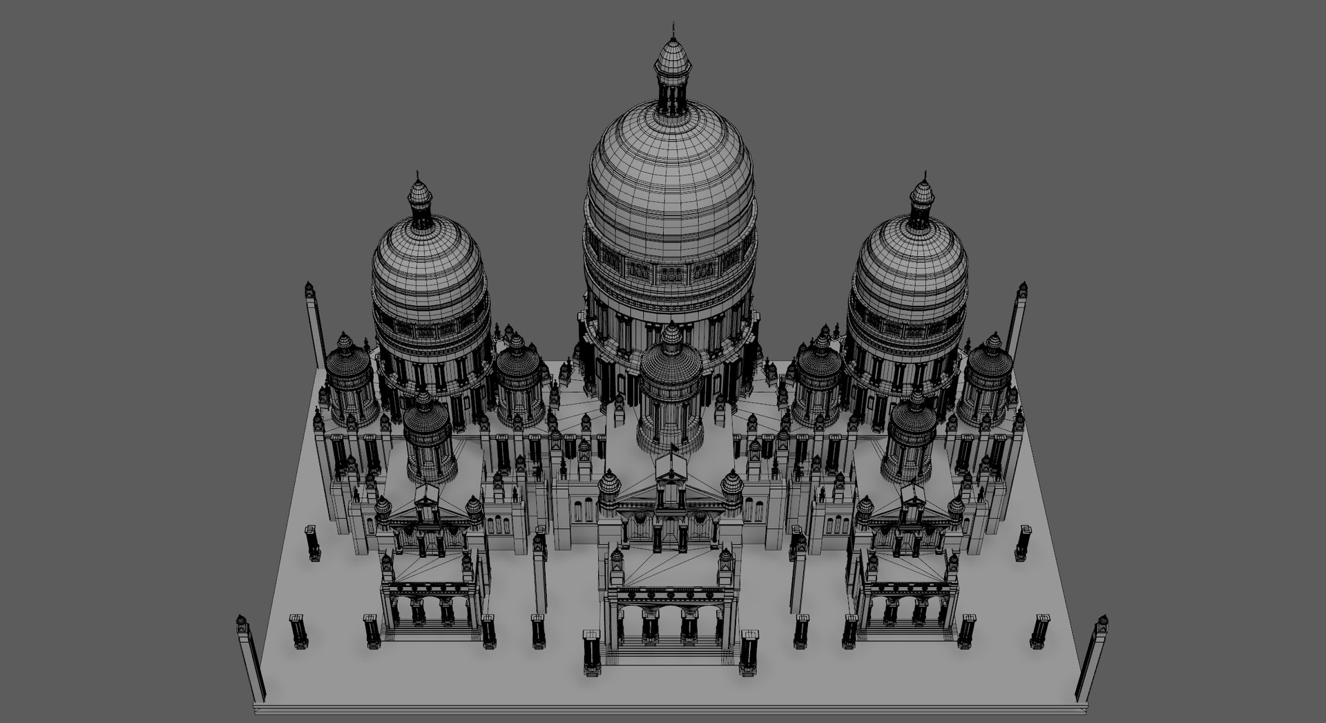 3D Dome Castle - TurboSquid 2214829