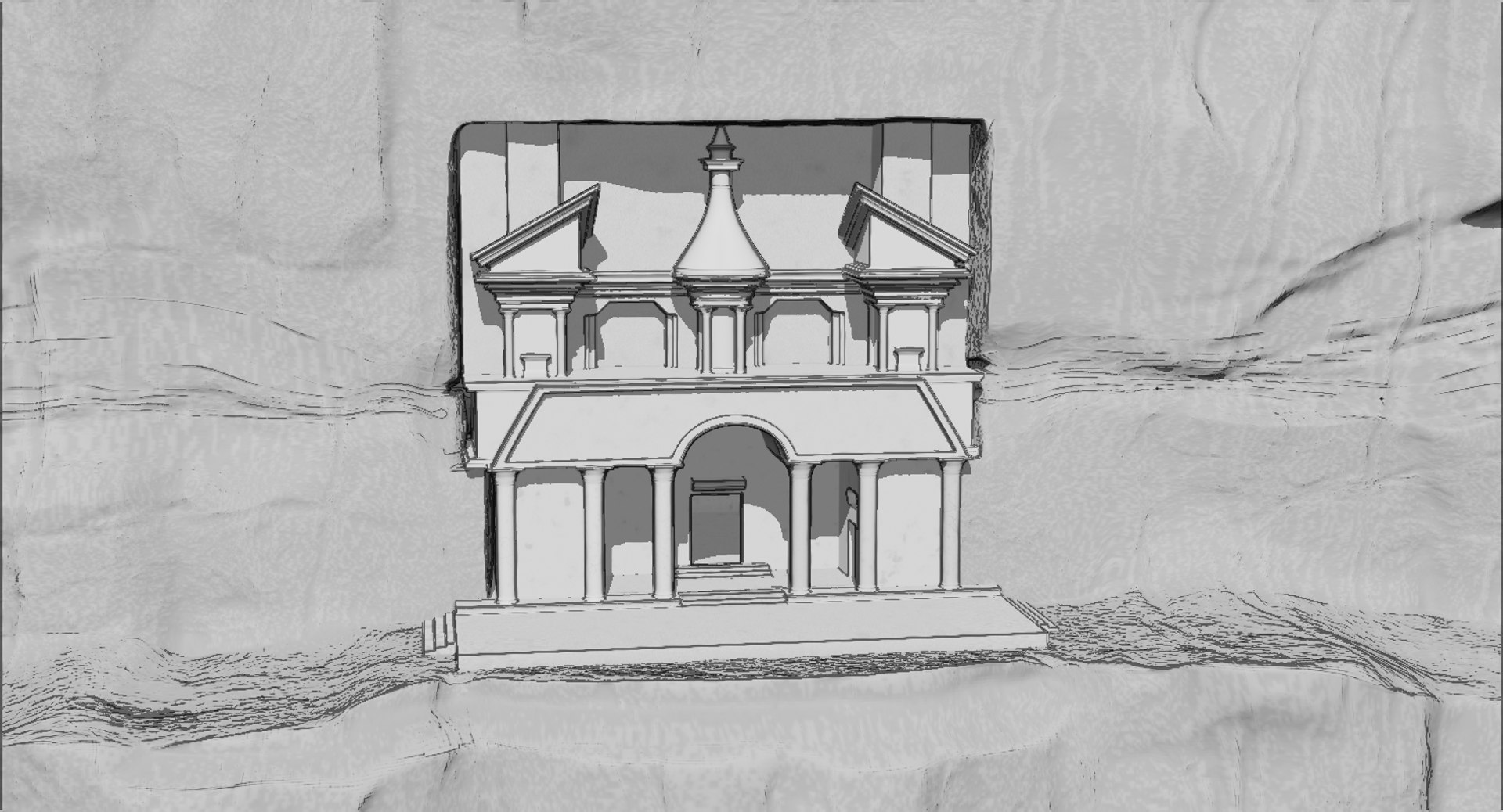 Cliff Structure Book Illustration 3D Model - TurboSquid 1406273