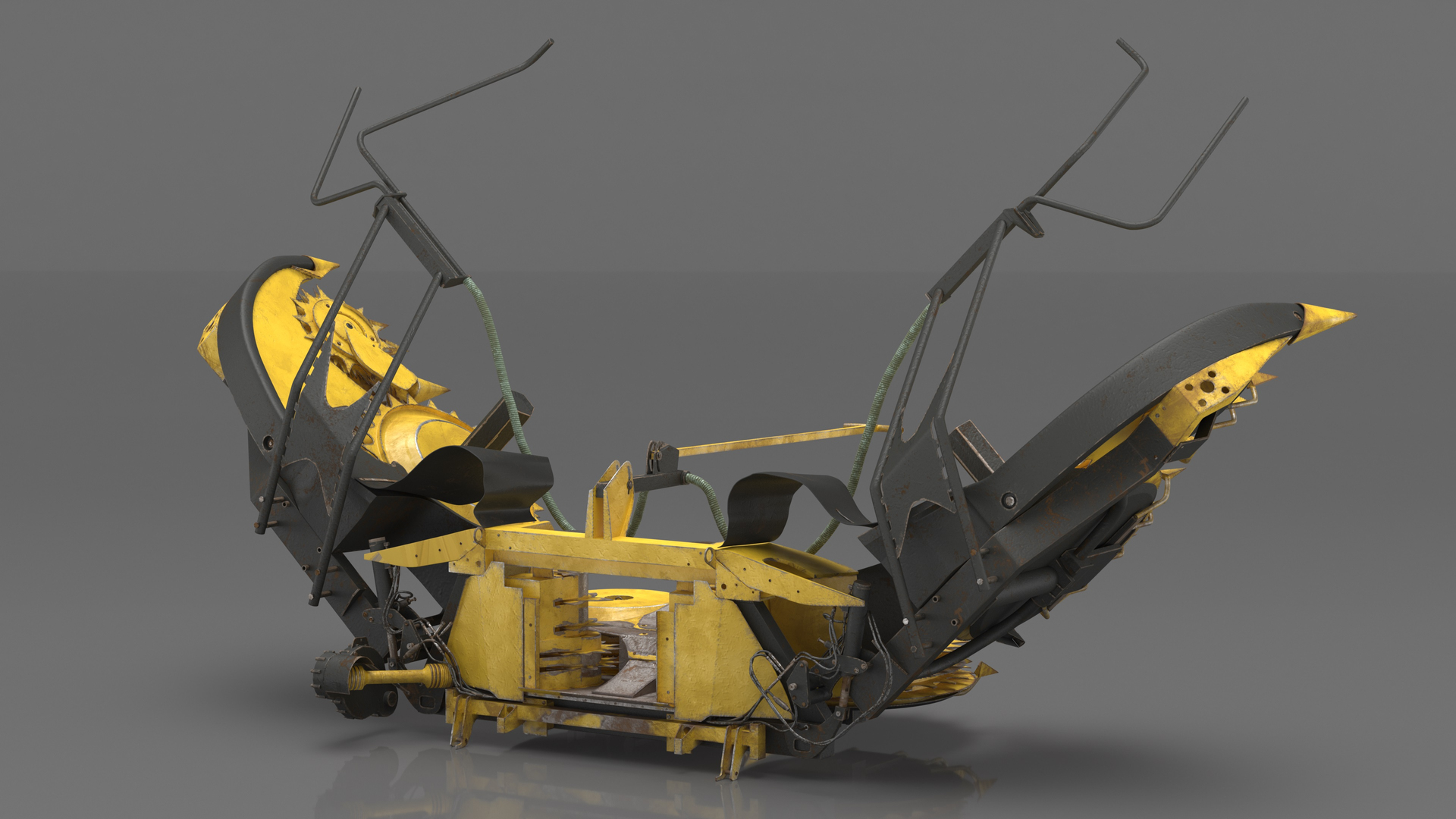 New Holland 750BFI Harvester Corn Header Semi-Folded Old 3D ...