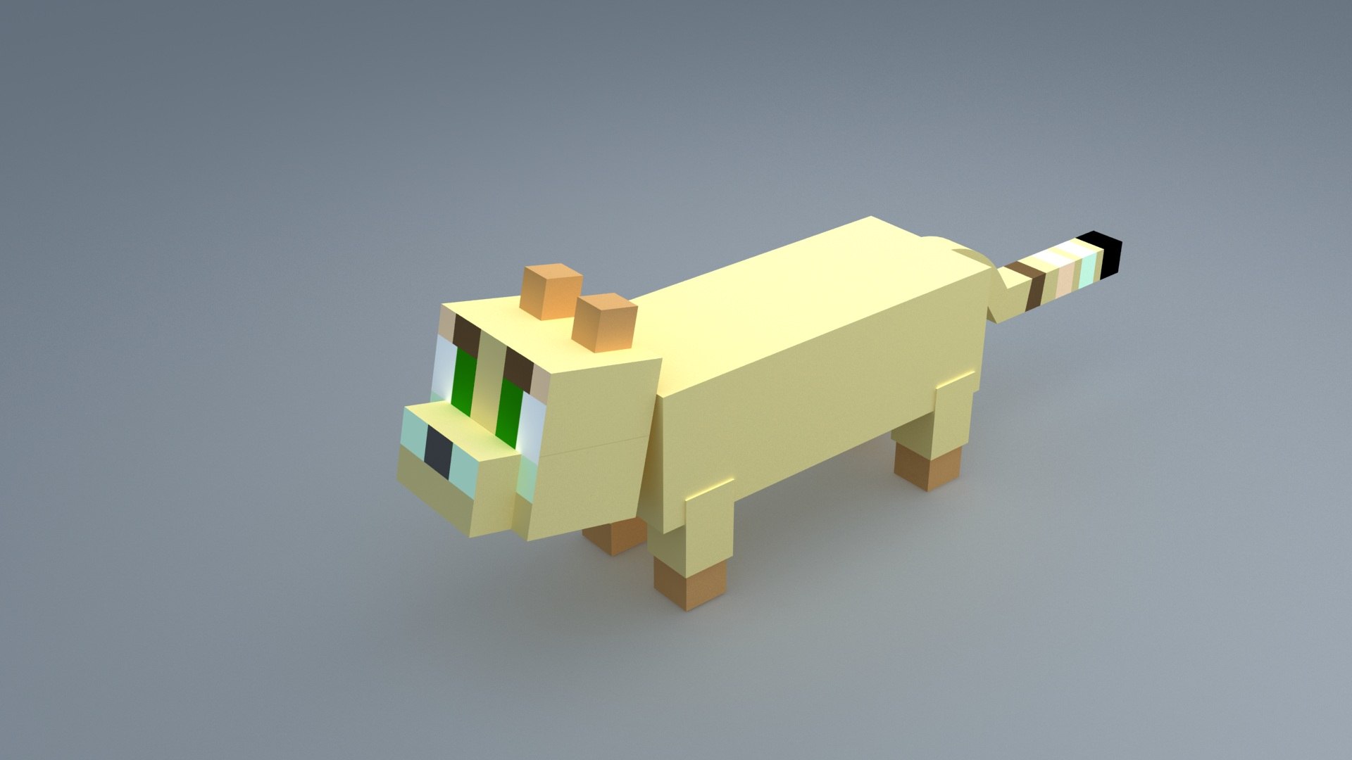 3d Minecraft Animal Cartoon Model