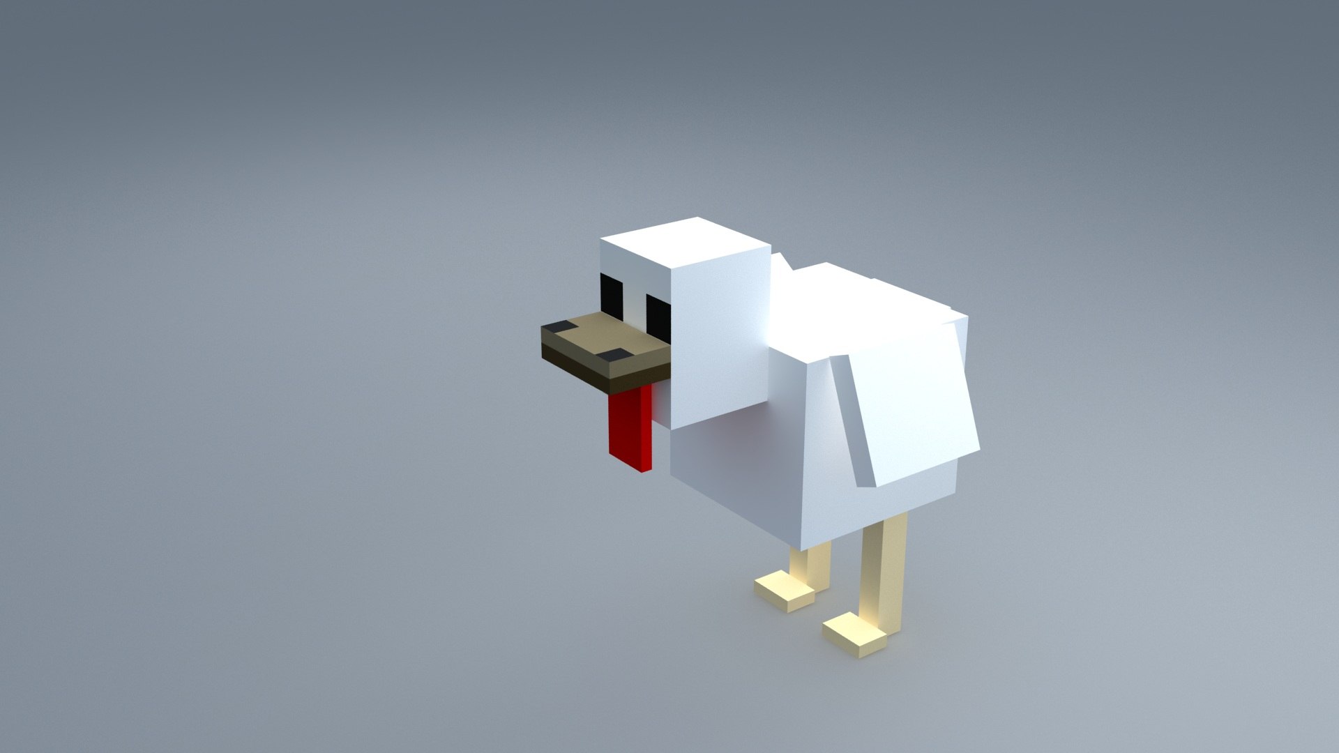 3d Minecraft Animal Cartoon Model