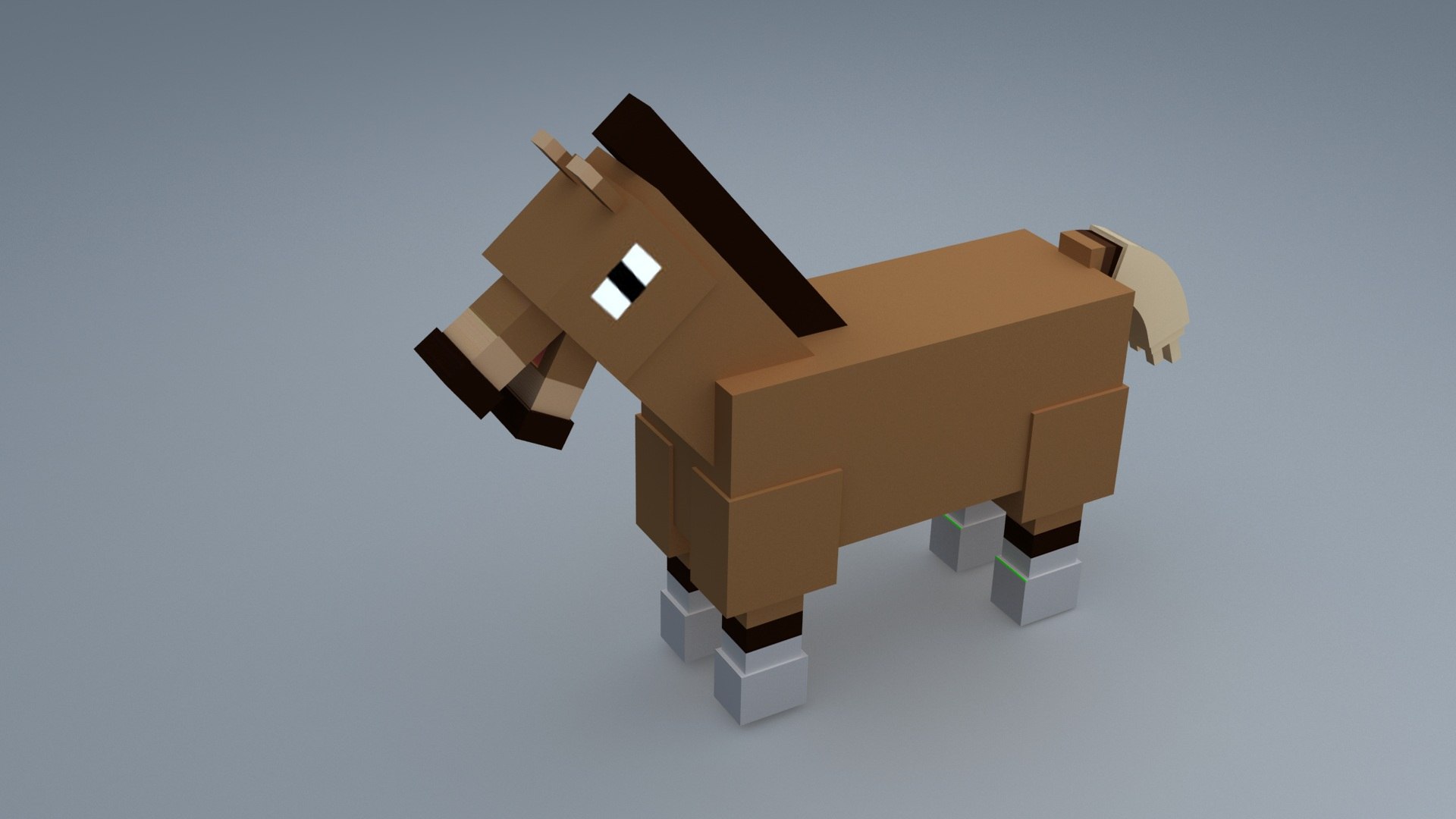 3d Minecraft Animal Cartoon Model