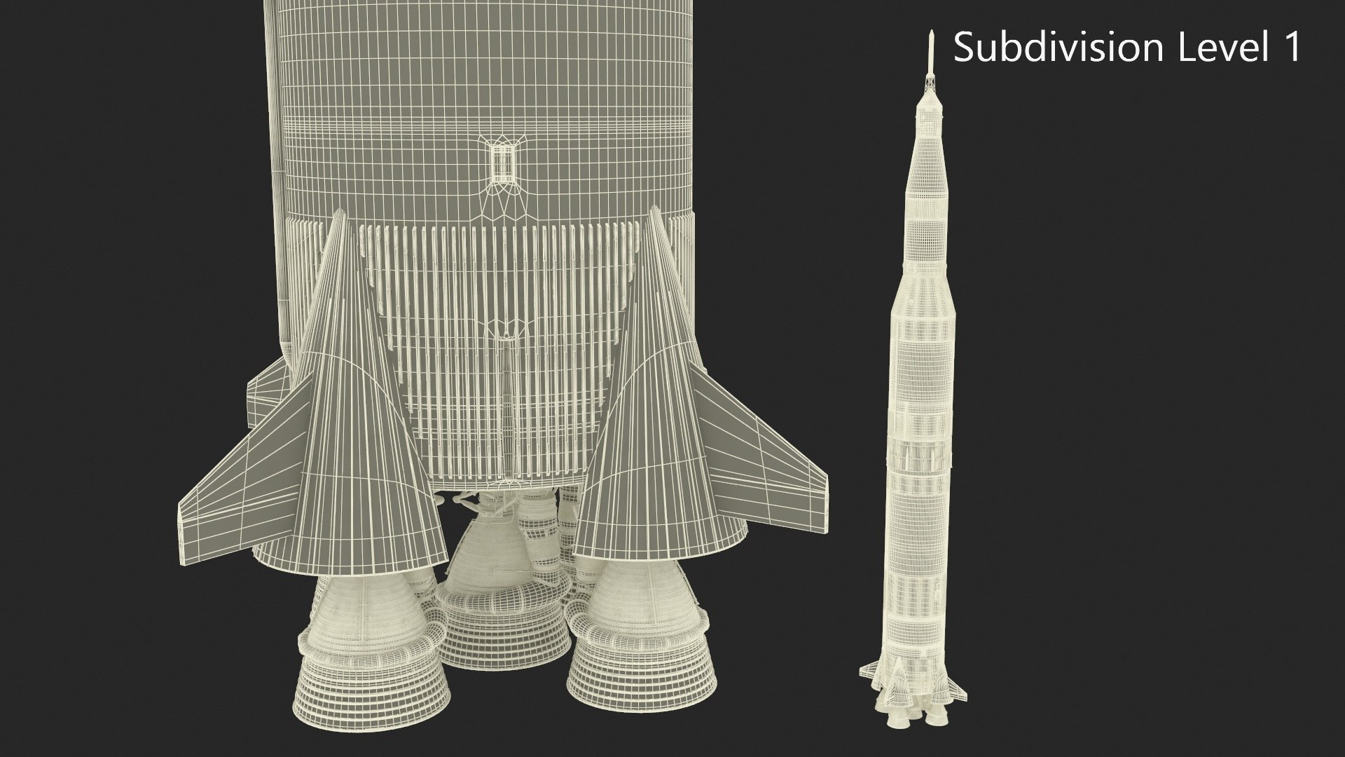 Saturn V Rocket Stages 3D - TurboSquid 2412673