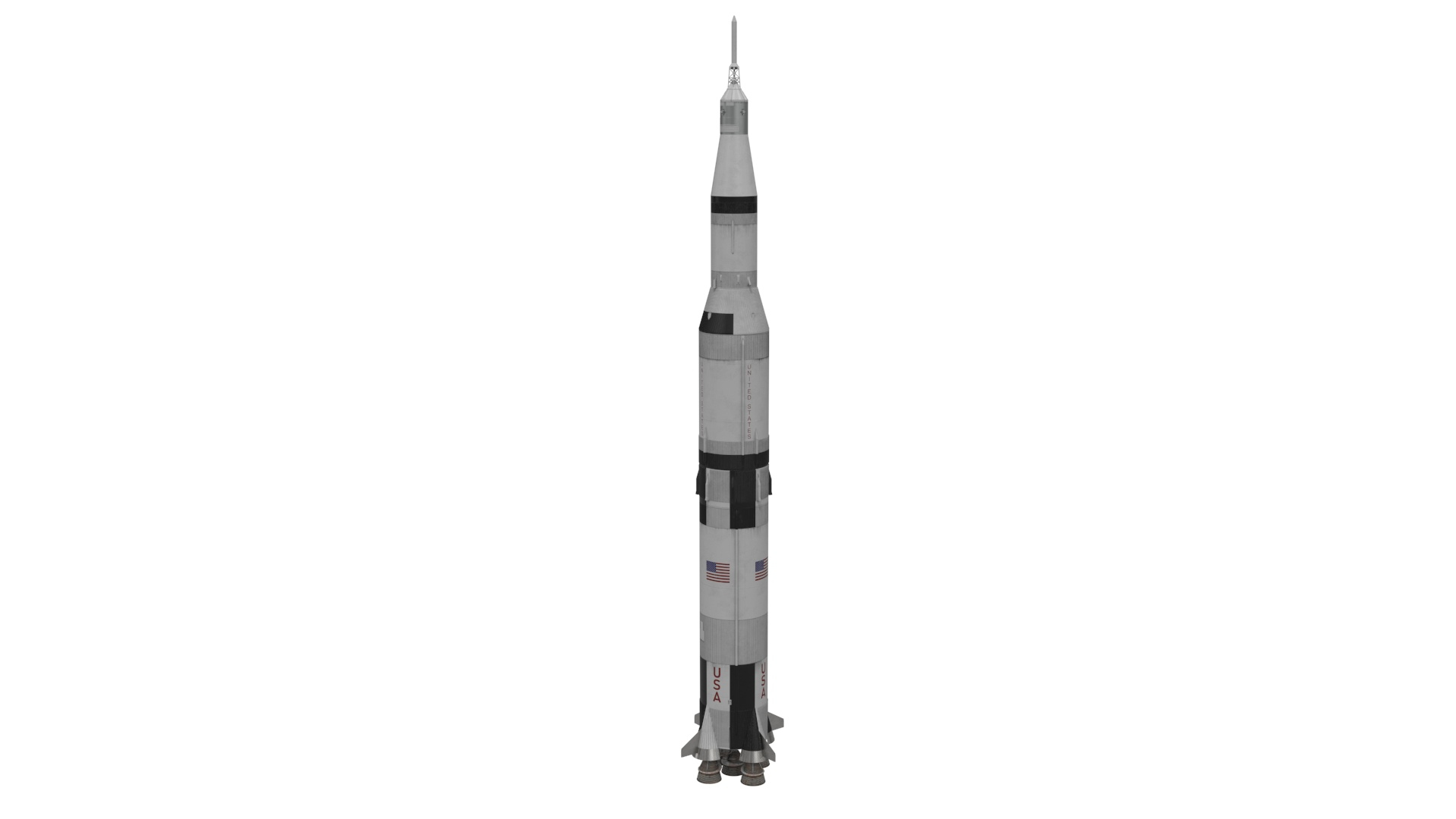Saturn V Rocket Stages 3D - TurboSquid 2412673