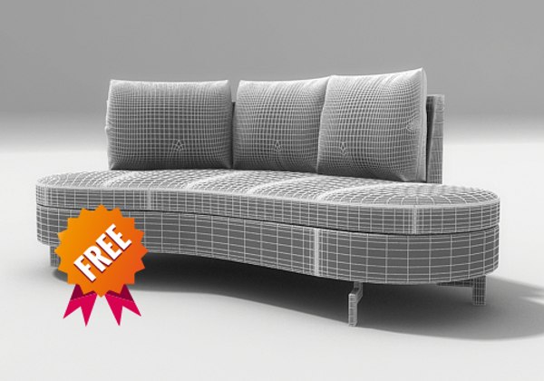 free 3ds model couch sofa