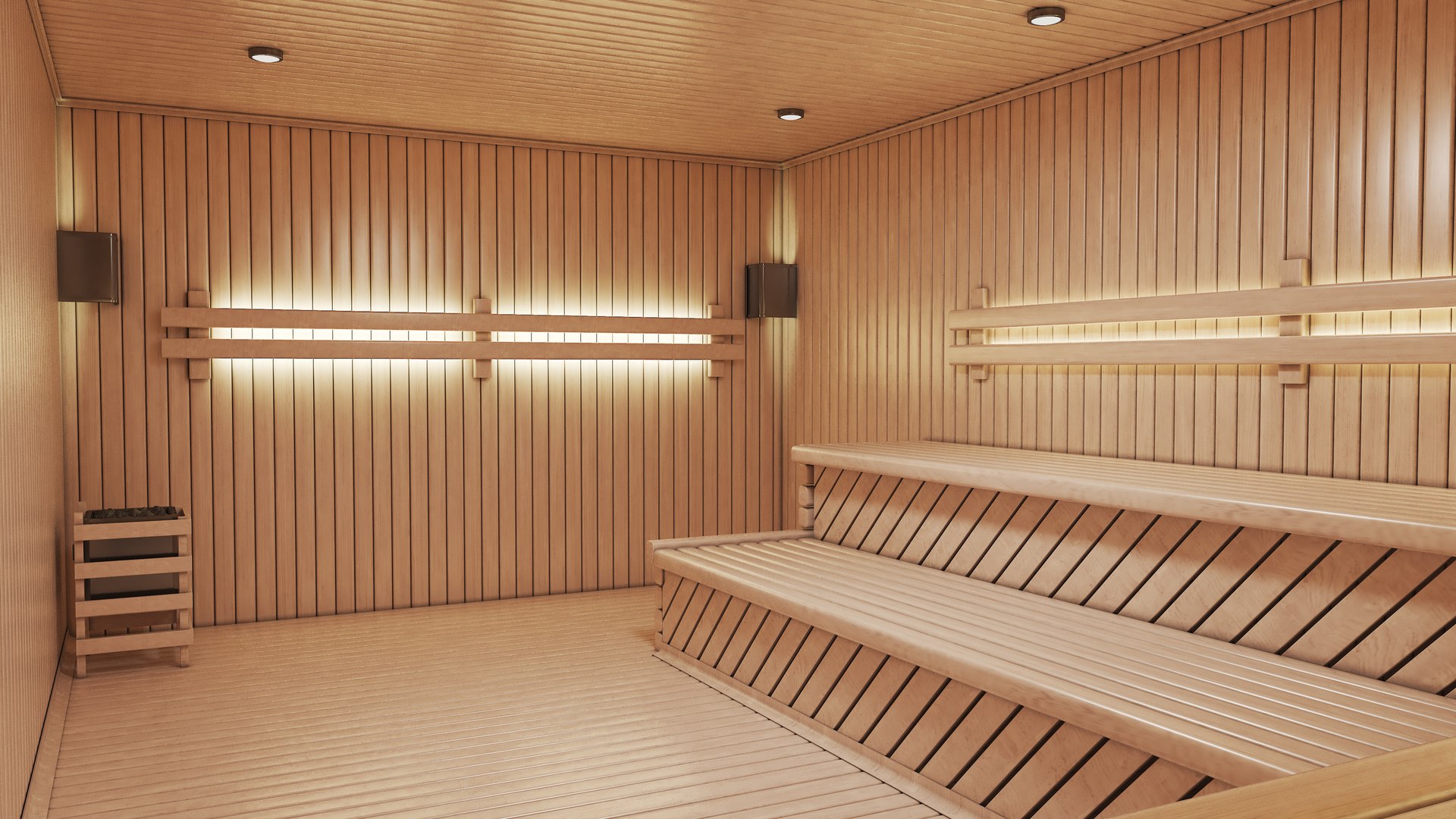 Sauna Room Interior 3D - TurboSquid 2276077