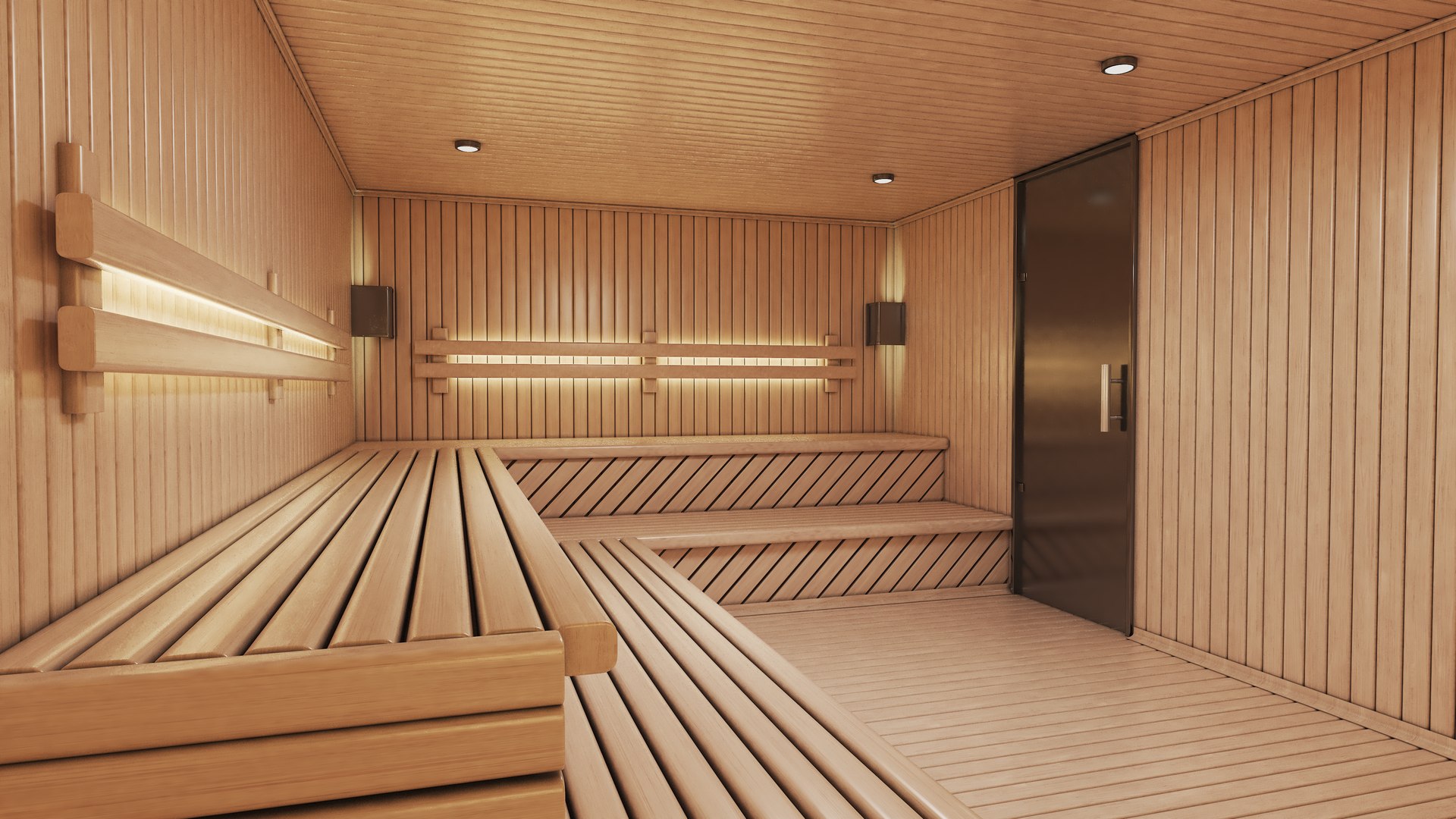 Sauna Room Interior 3D - TurboSquid 2276077