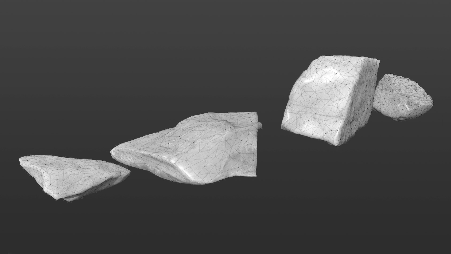 3D Low Poly Scanned Rocks - TurboSquid 2063797