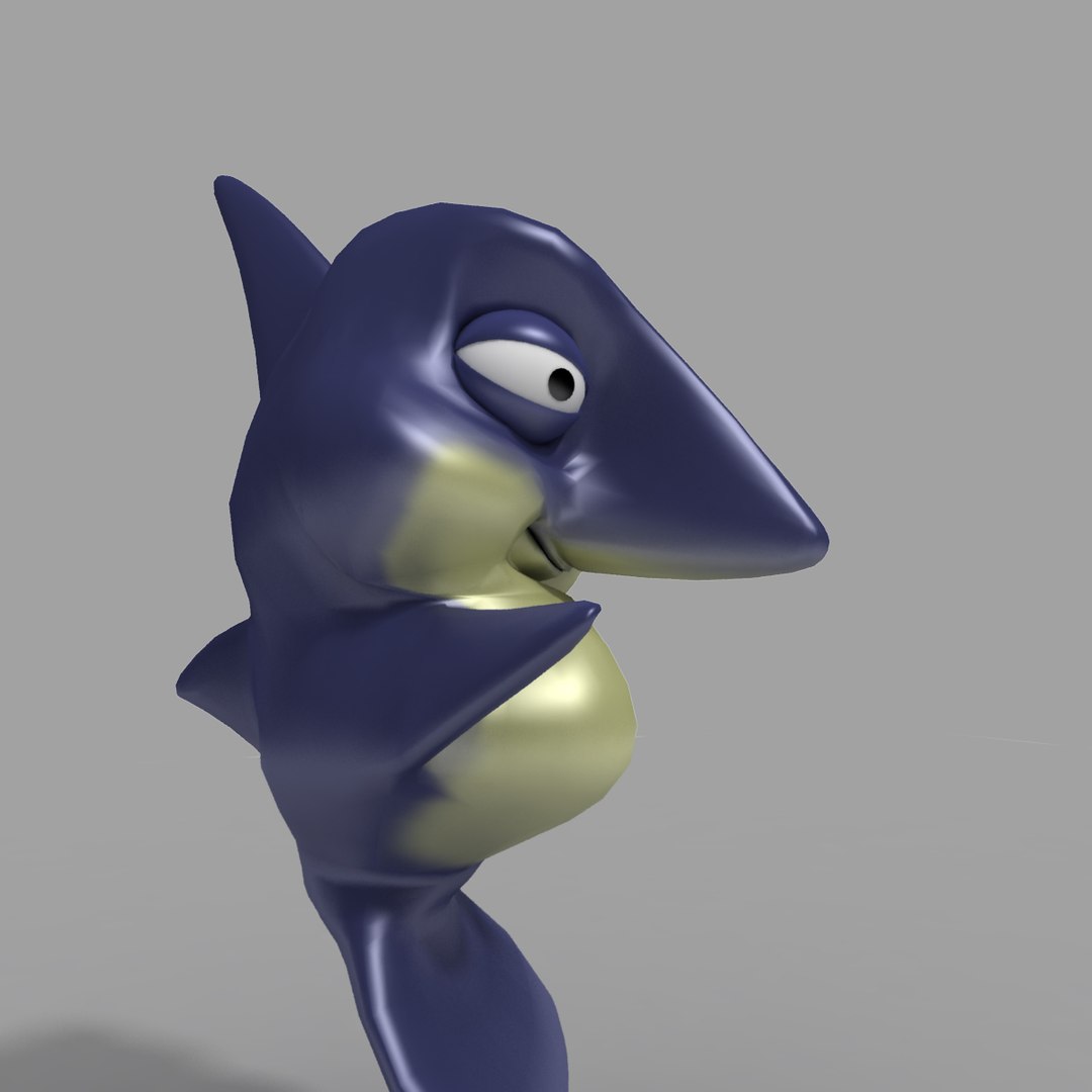 3d Shark Female Animation Model