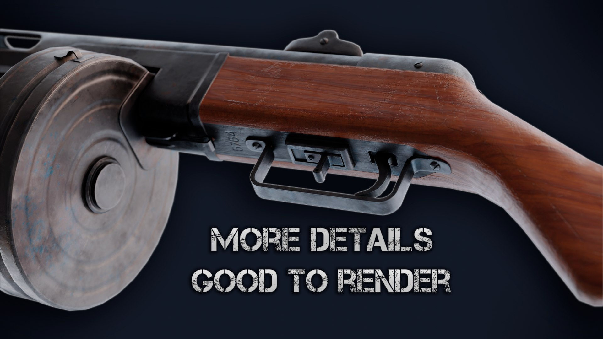 PPSH Submachine Gun Model - TurboSquid 2206345