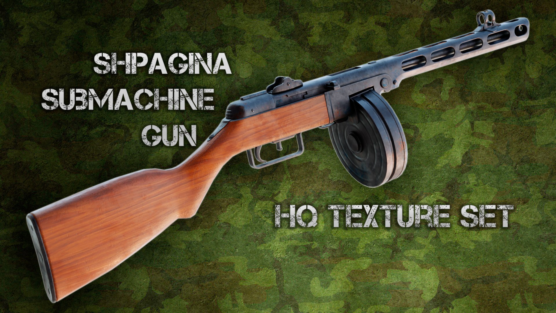PPSH Submachine Gun Model - TurboSquid 2206345