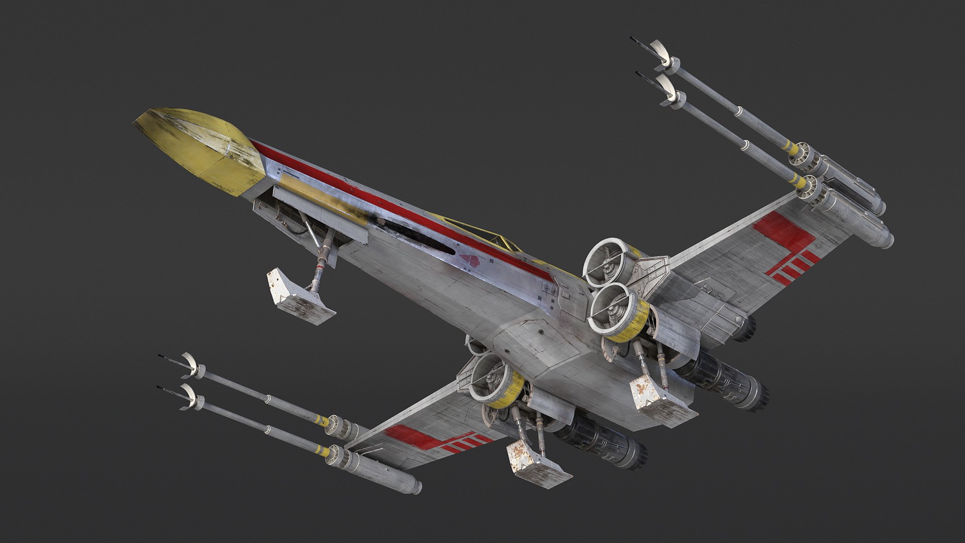 X-Wing Starfighter Spacecraft Rigged 3D - TurboSquid 2262517