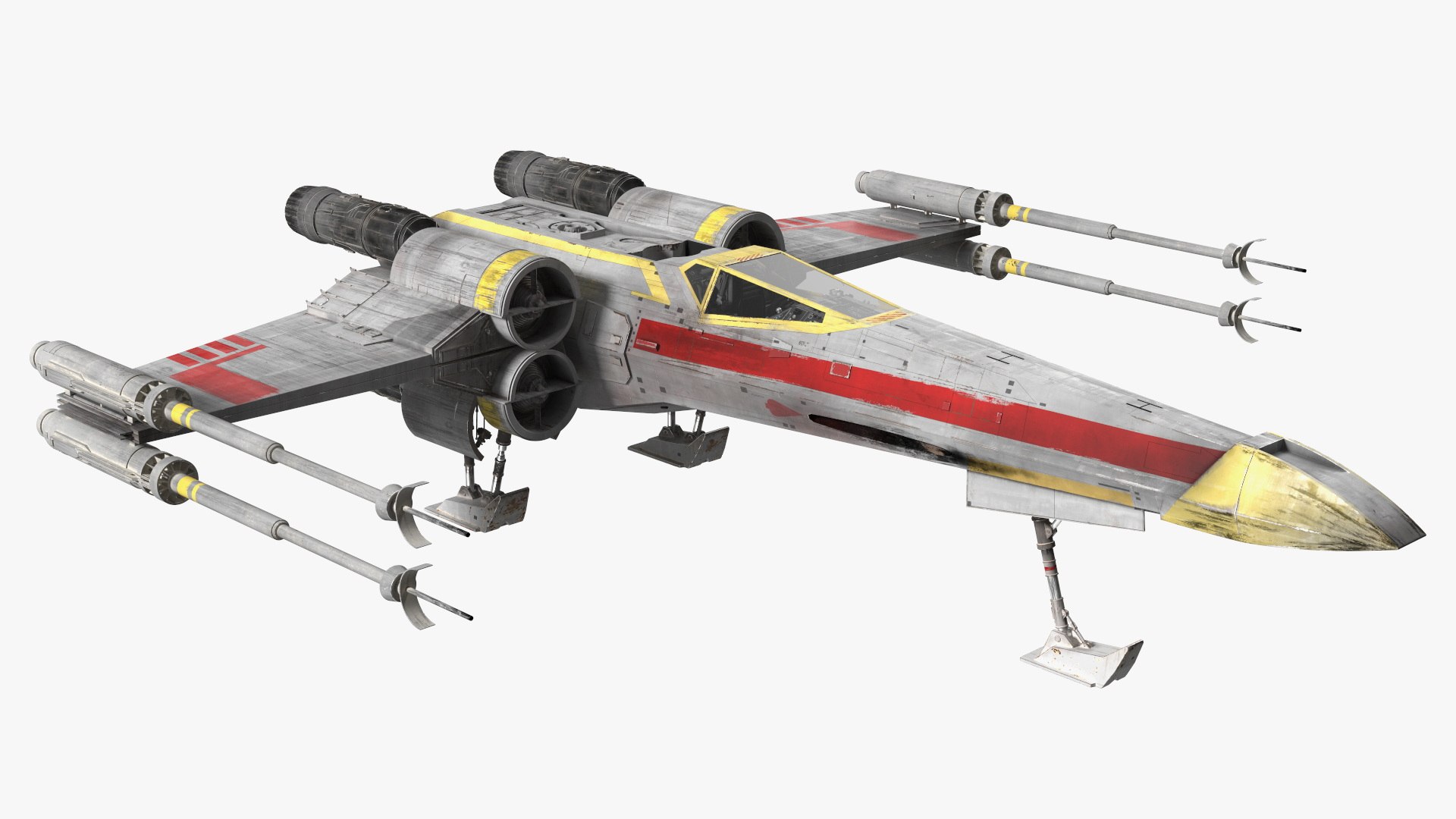 X-Wing Starfighter Spacecraft Rigged 3D - TurboSquid 2262517