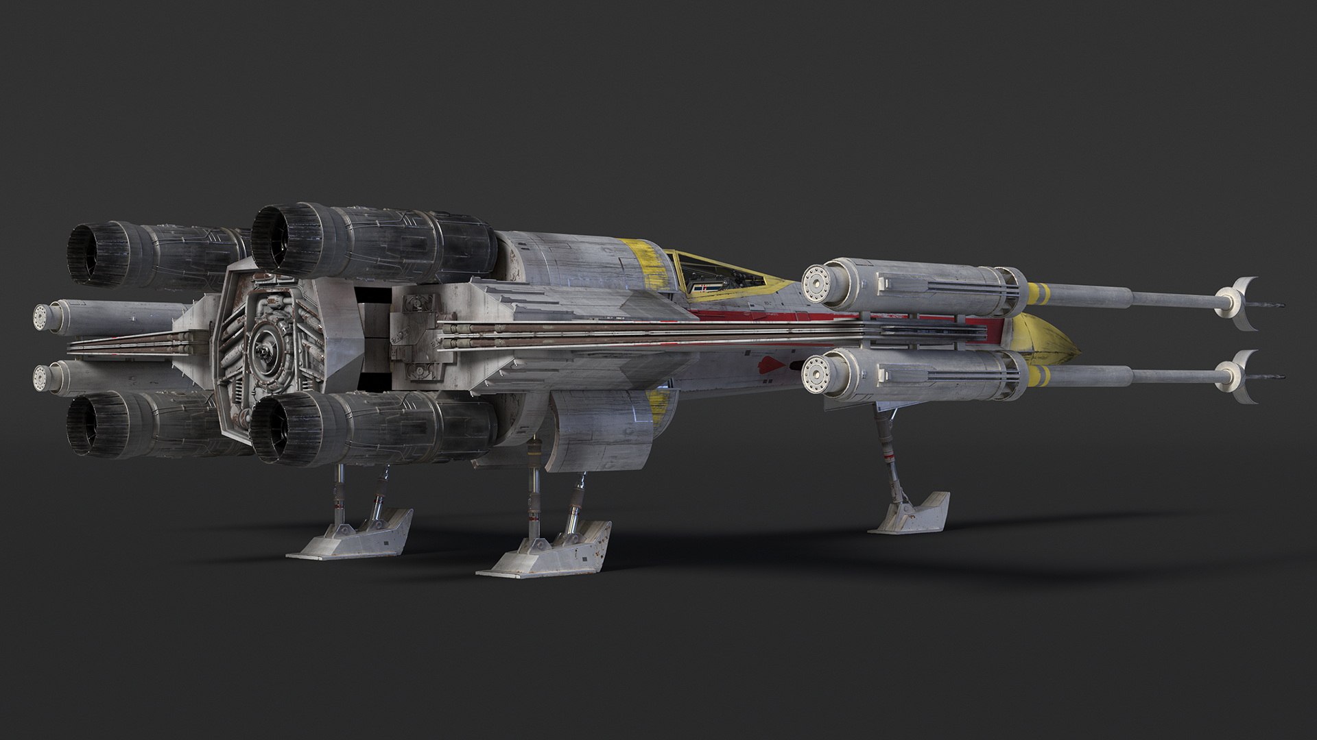 X-Wing Starfighter Spacecraft Rigged 3D - TurboSquid 2262517