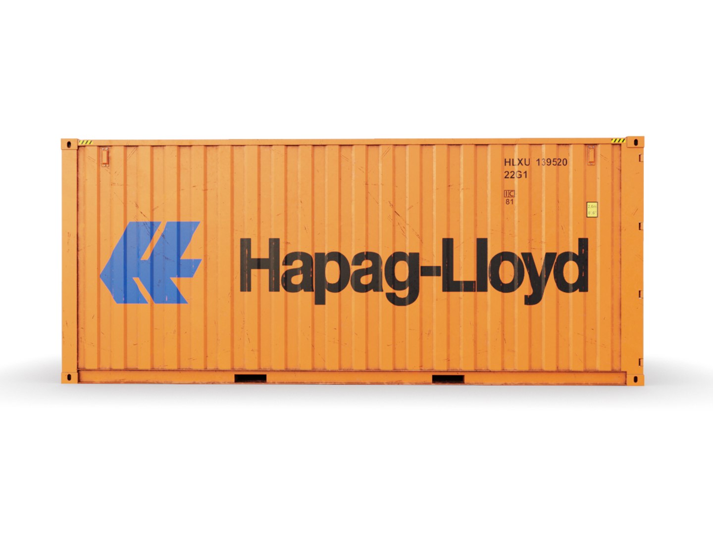 Shipping Container Hapag-lloyd 20 3D Model - TurboSquid 1650555
