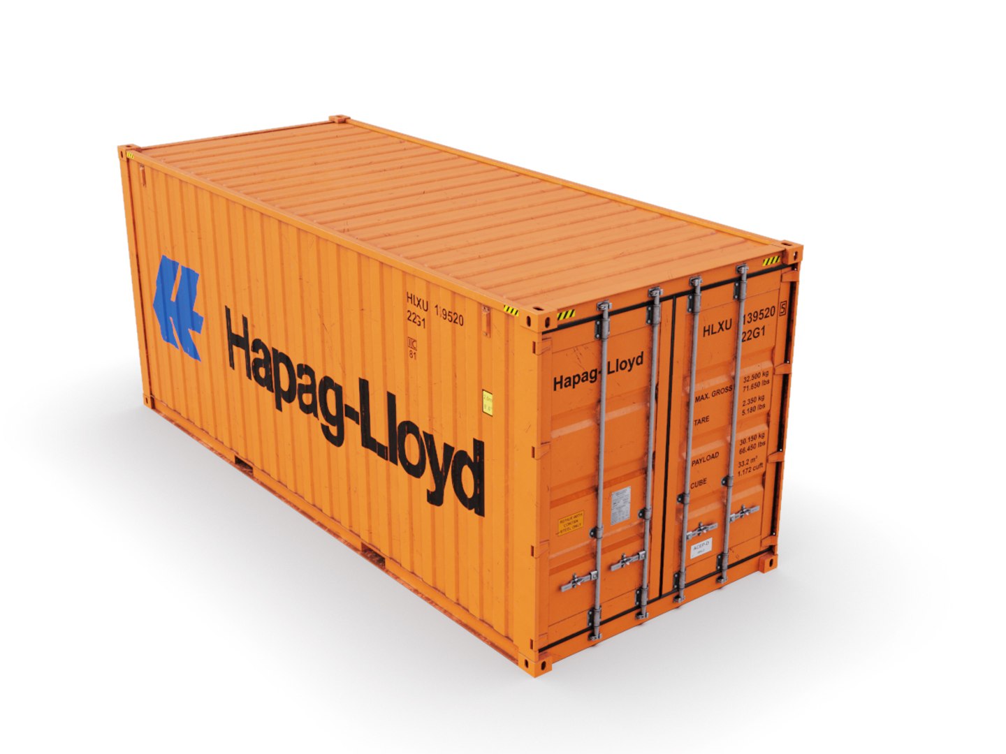 Shipping Container Hapag-lloyd 20 3D Model - TurboSquid 1650555