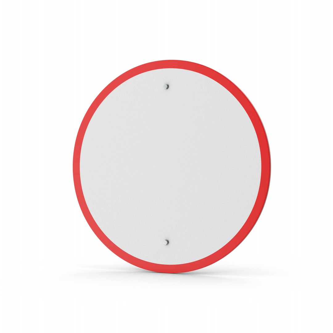 White Round Sign 3D model - TurboSquid 2097460