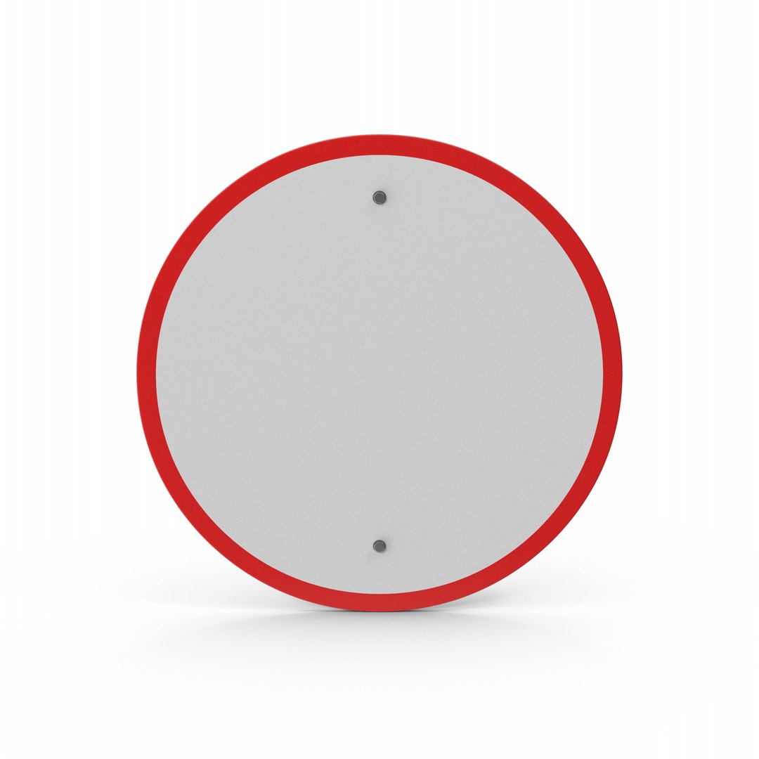 White Round Sign 3D model - TurboSquid 2097460