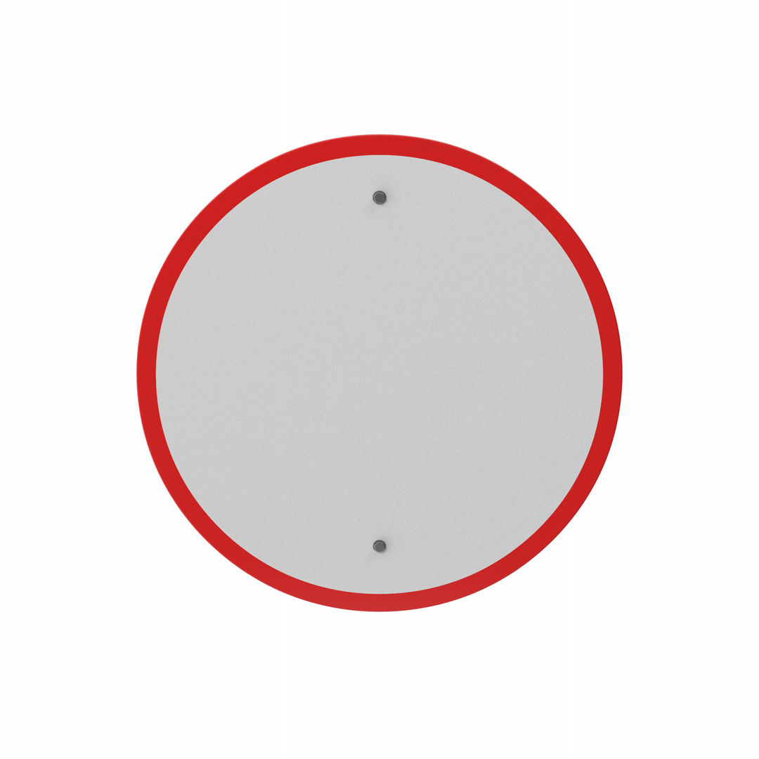 White Round Sign 3D model - TurboSquid 2097460