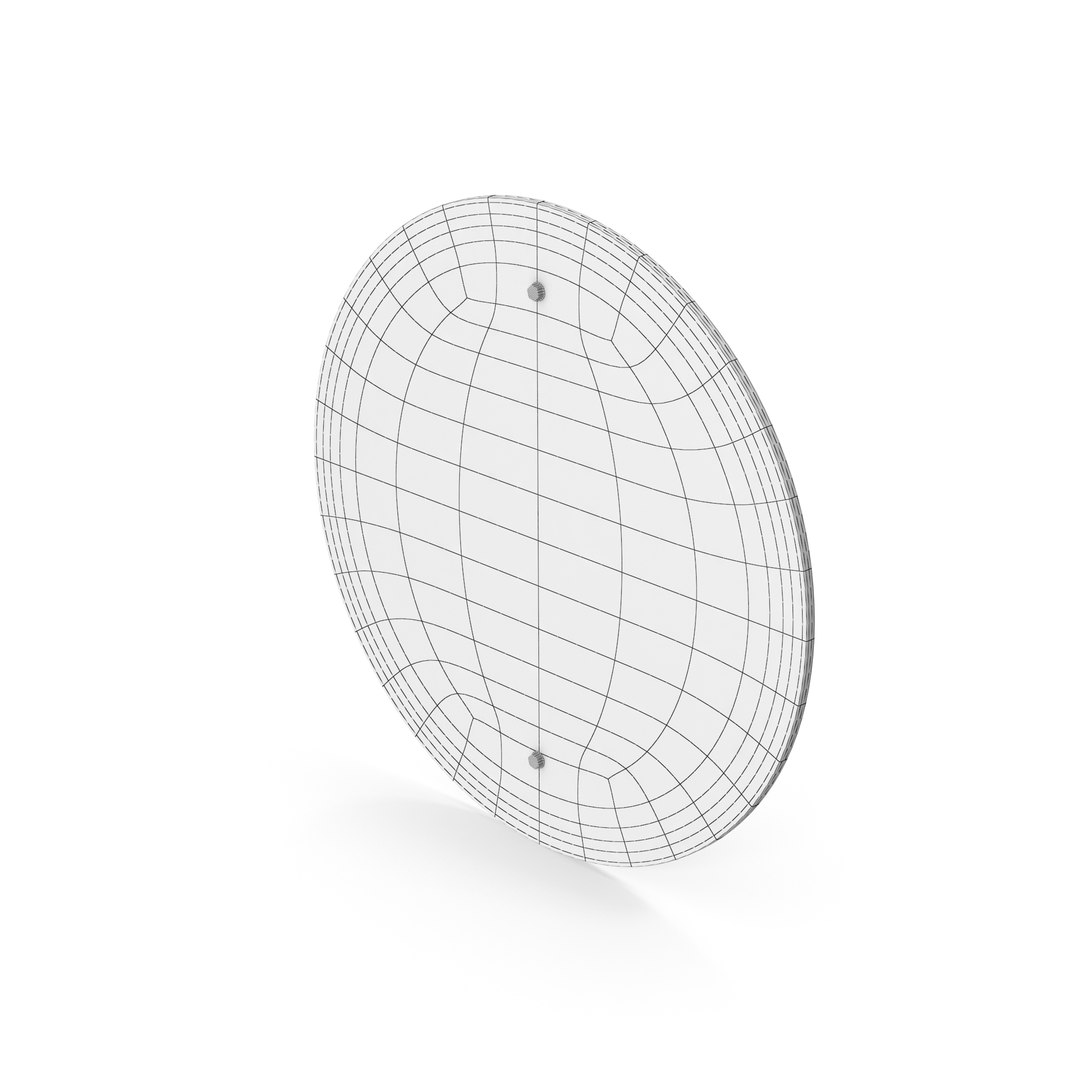 White Round Sign 3D model - TurboSquid 2097460