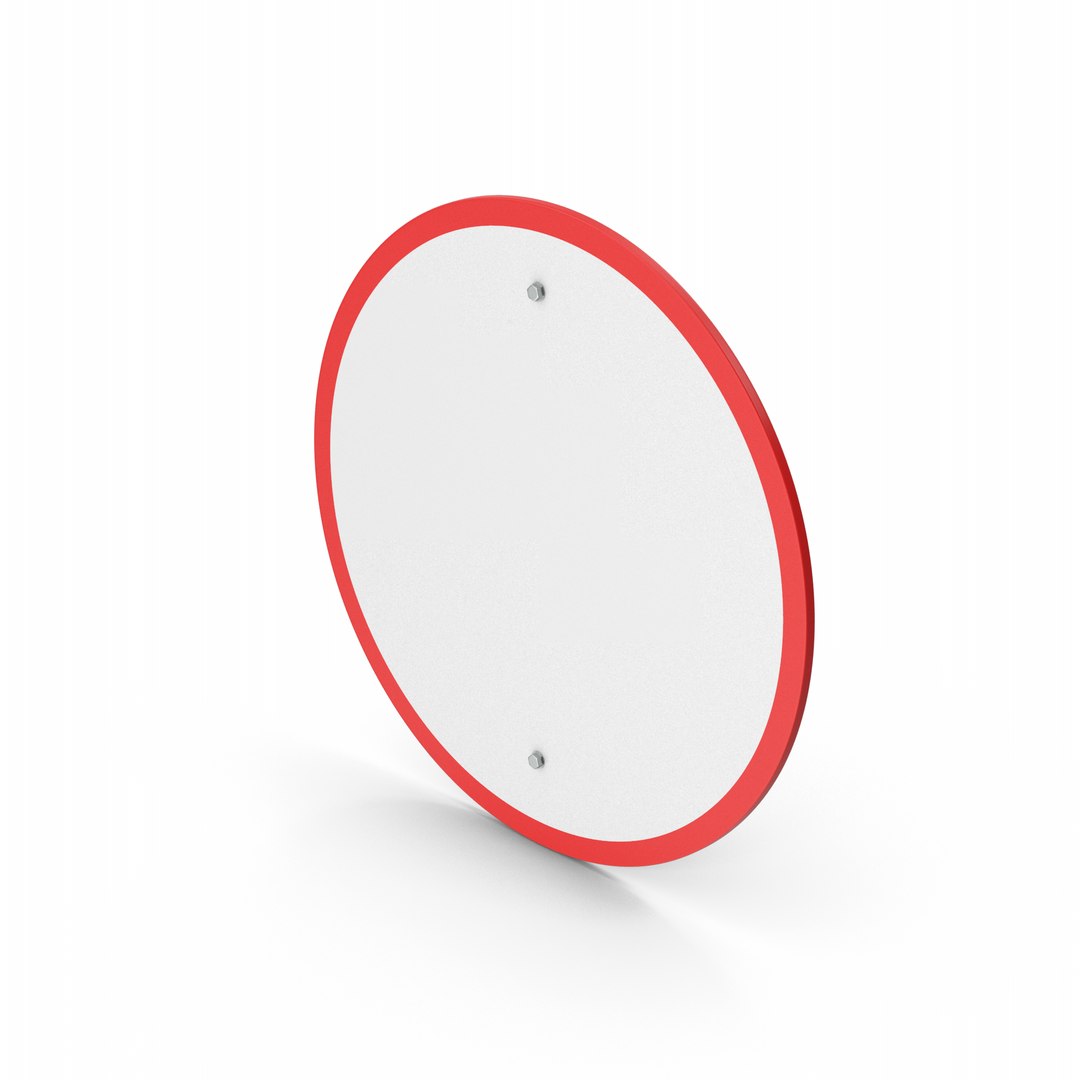 White Round Sign 3D model - TurboSquid 2097460