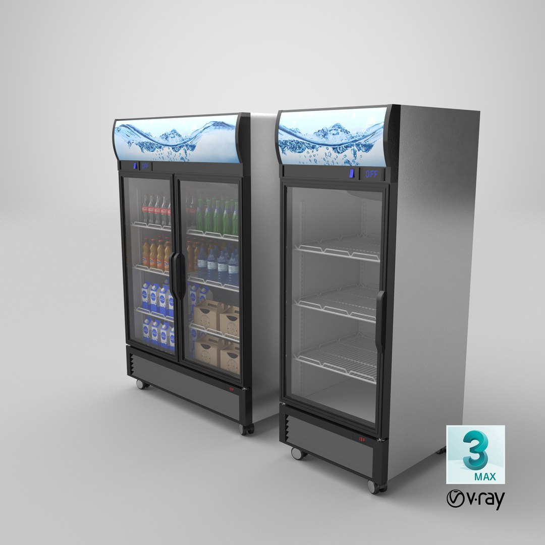 3D Full Detailed Commercial Fridge - TurboSquid 2032382