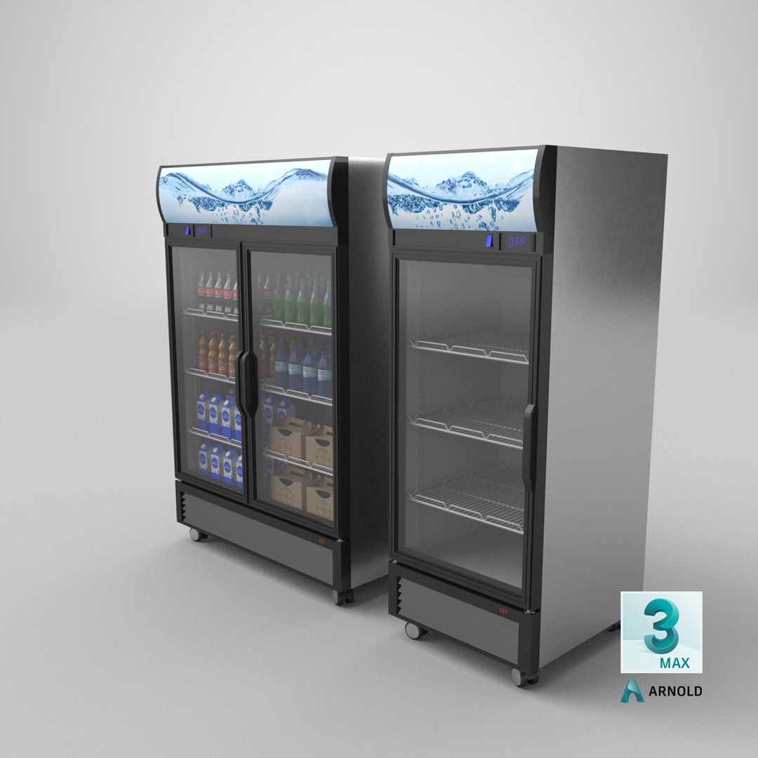 3D Full Detailed Commercial Fridge - TurboSquid 2032382
