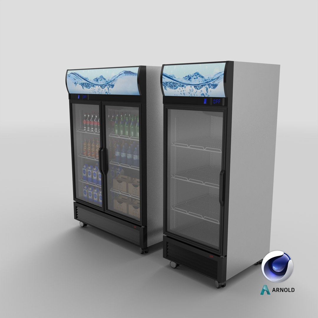 3D Full Detailed Commercial Fridge - TurboSquid 2032382
