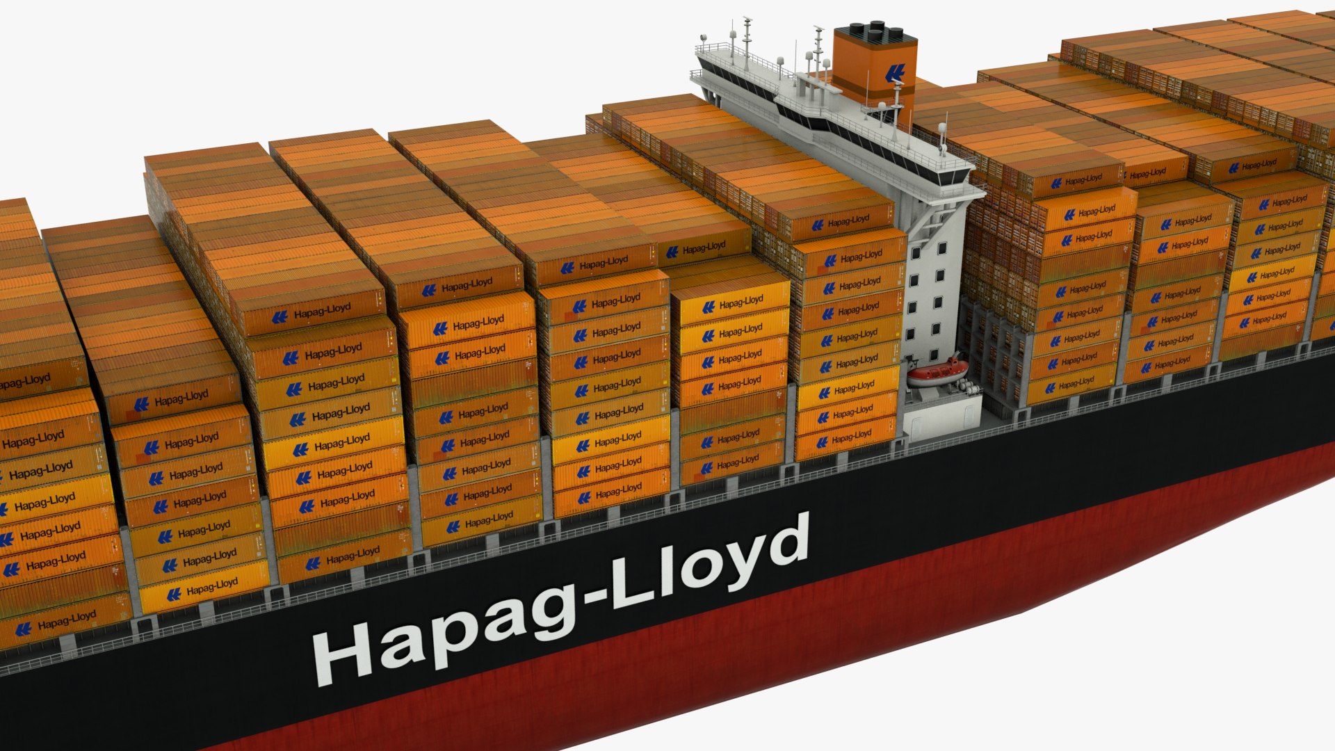 Container Ship Hapag Lloyd Hannover Express 3D Model - TurboSquid 1733545
