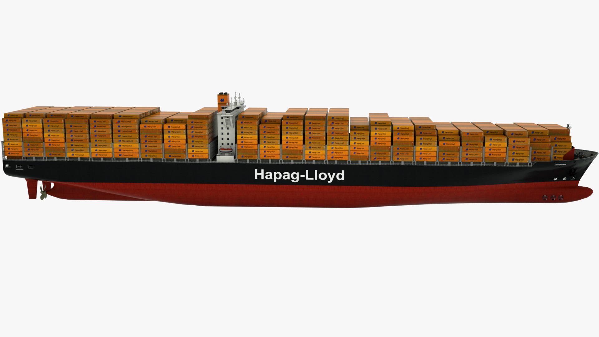 Container Ship Hapag Lloyd Hannover Express 3D Model - TurboSquid 1733545