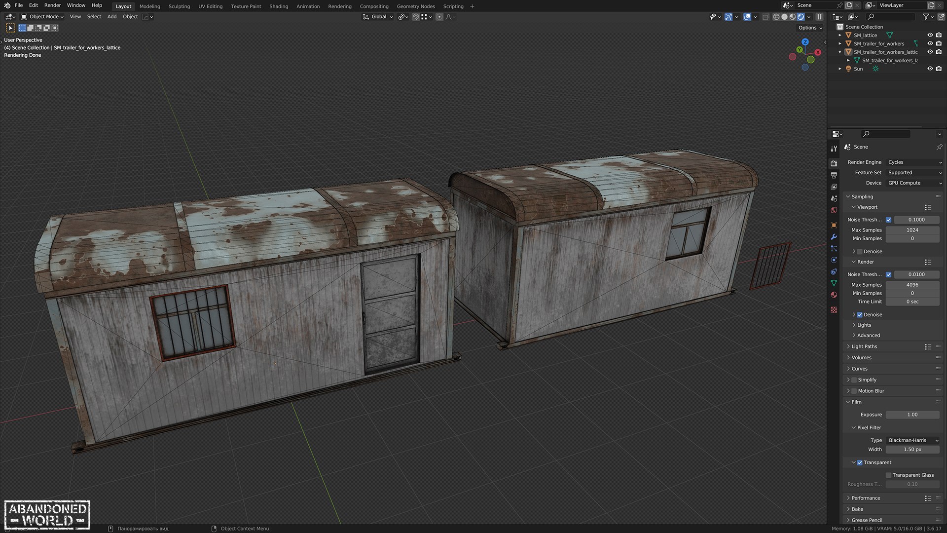 3D Trailer For Workers - TurboSquid 2315878