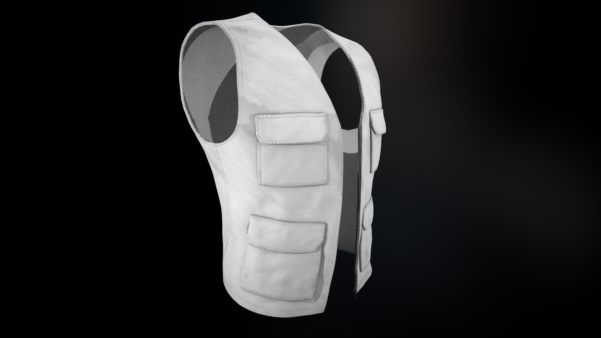 3D White Vest - TurboSquid 1618515