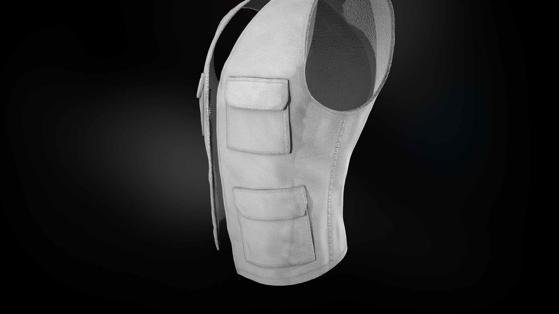 3D White Vest - TurboSquid 1618515