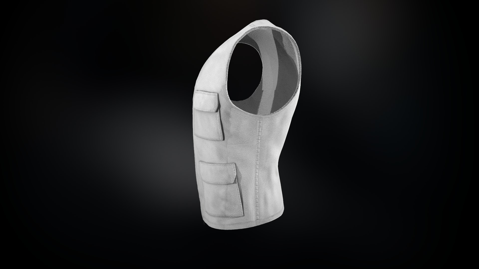 3D White Vest - TurboSquid 1618515