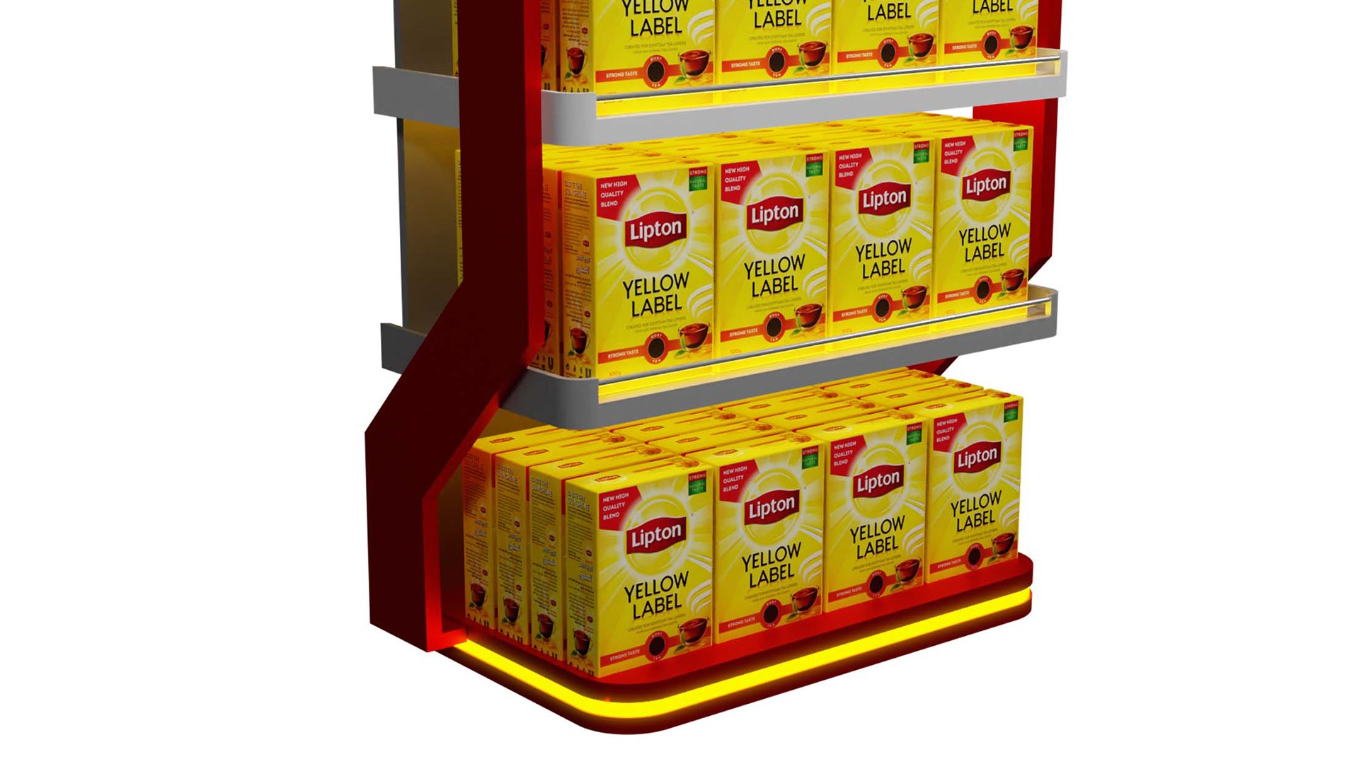 3D Lipton Supermarket Shelving Rack - TurboSquid 2230785