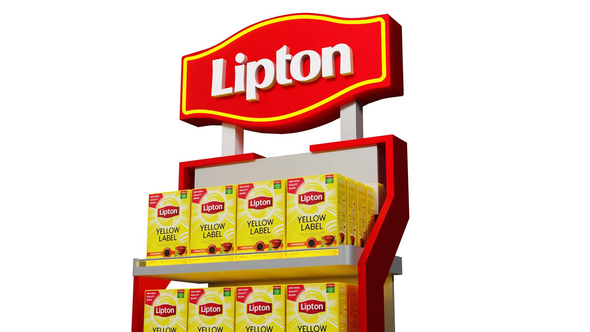 3D Lipton Supermarket Shelving Rack - TurboSquid 2230785