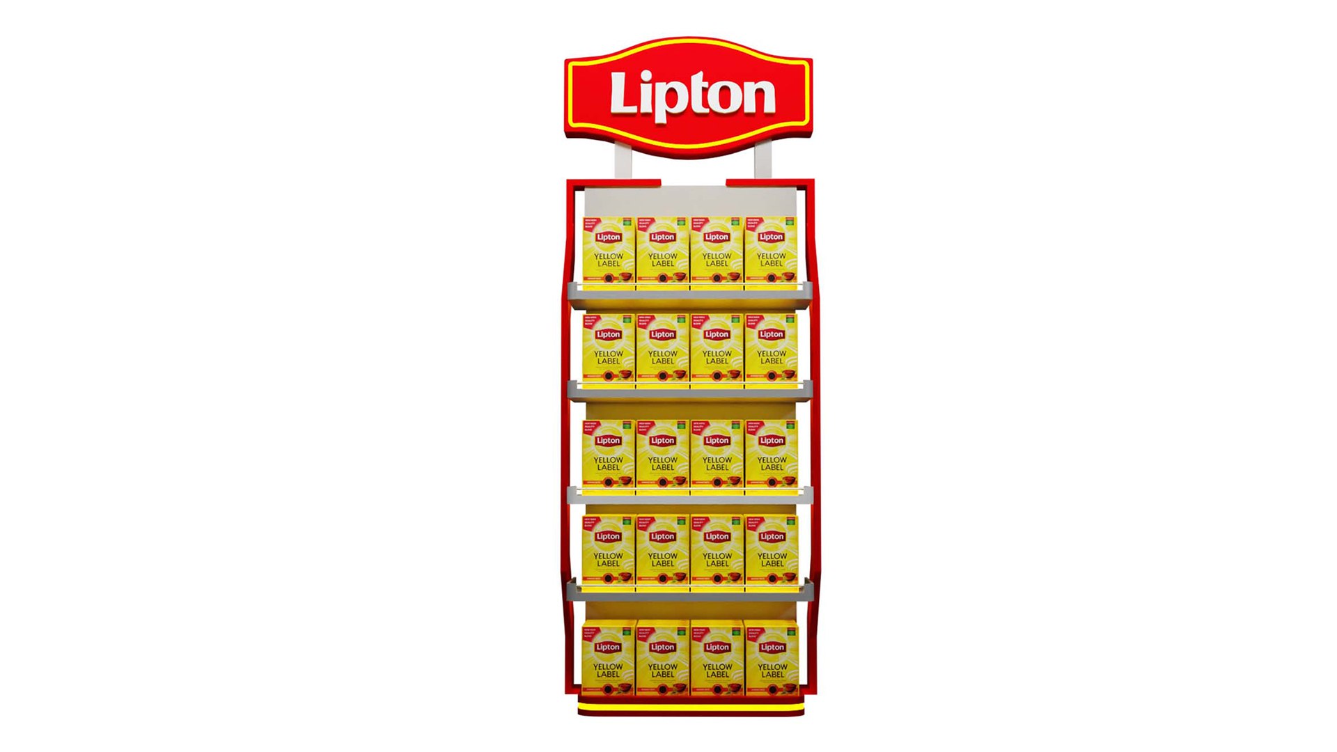 3D Lipton Supermarket Shelving Rack - TurboSquid 2230785