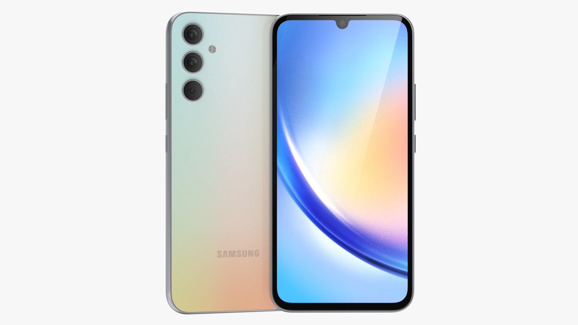 3D model Samsung Galaxy A34 Silver - TurboSquid 2039468