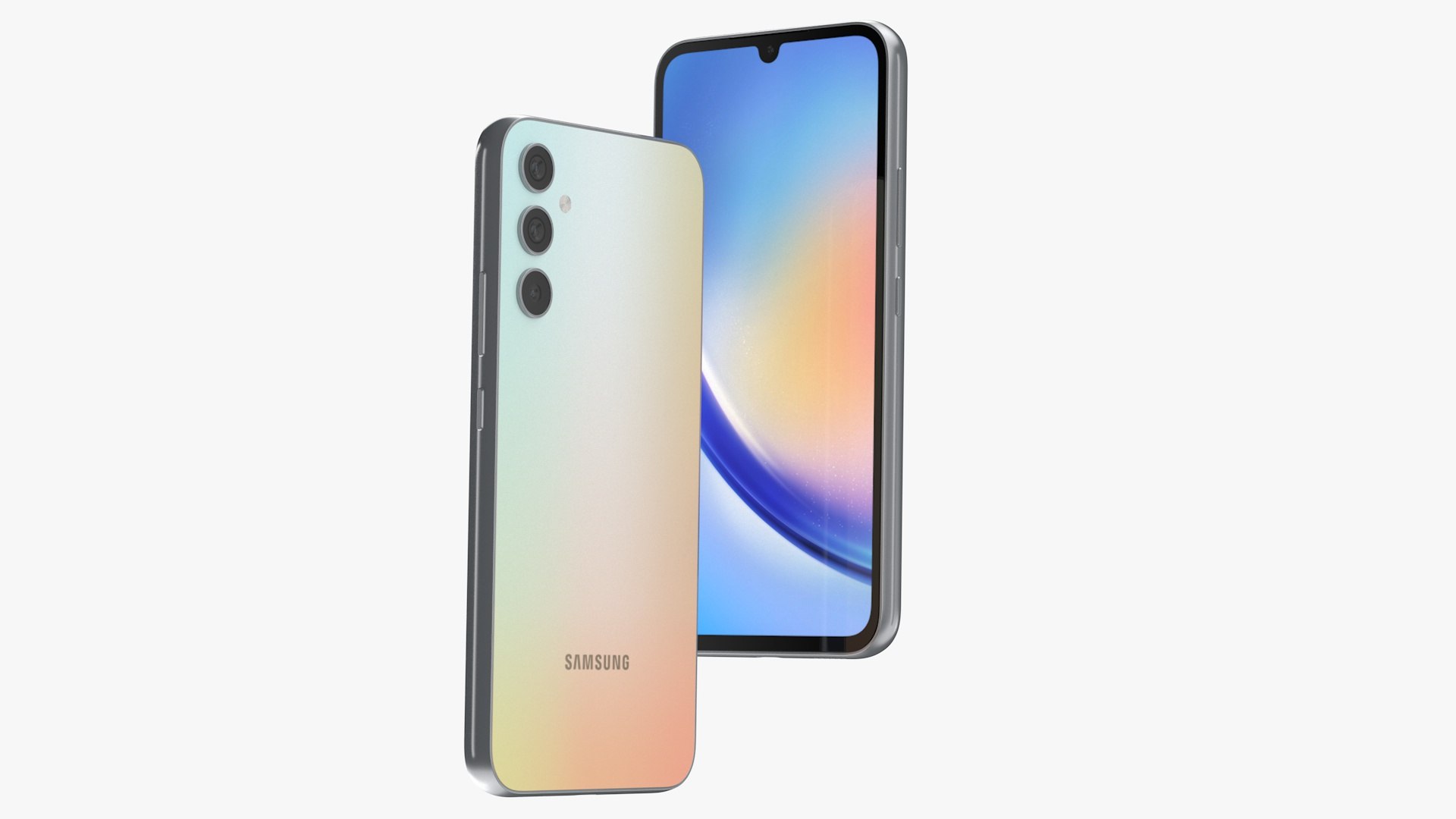 3D Model Samsung Galaxy A34 Silver - TurboSquid 2039468