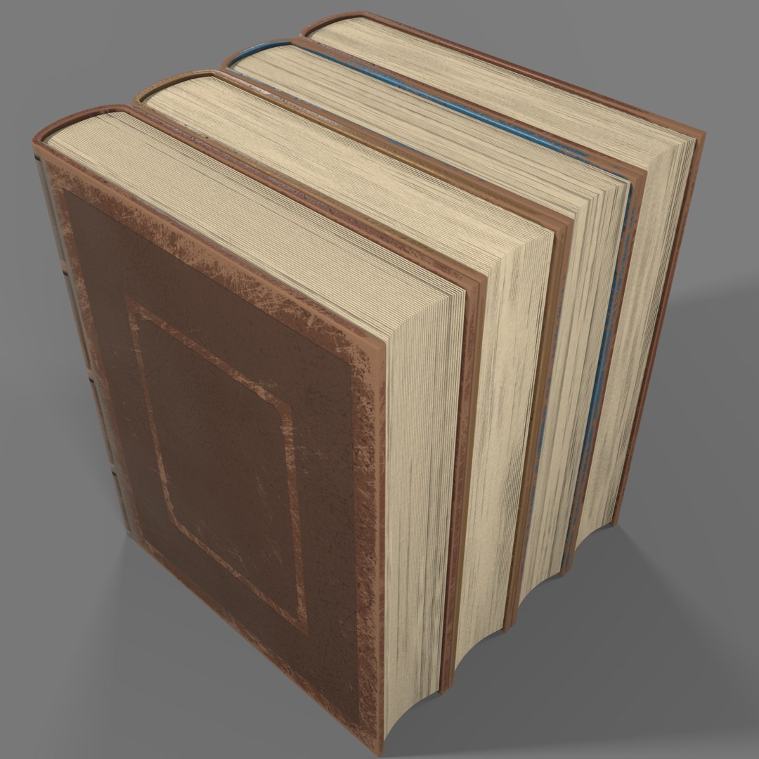 Simple Old Books 3d Max