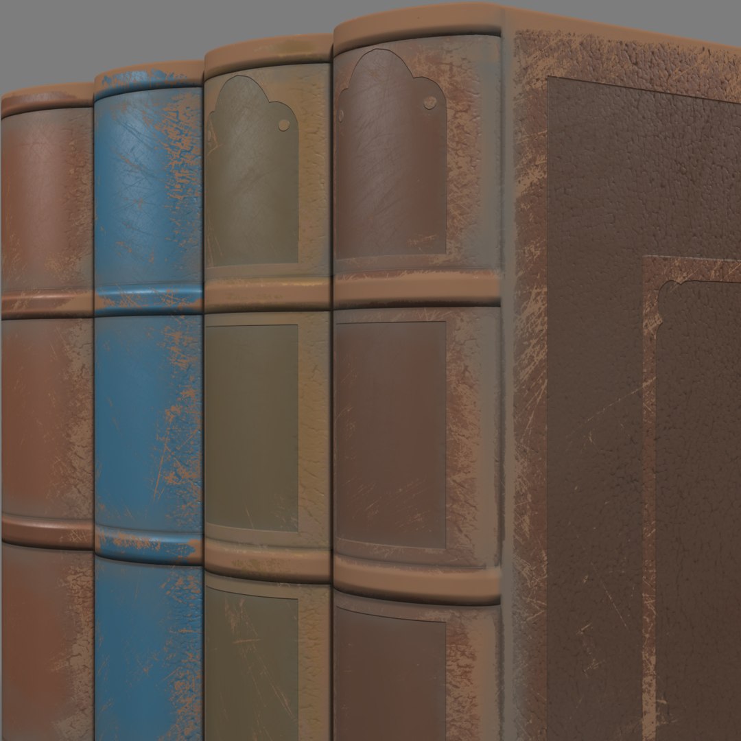 Simple Old Books 3d Max