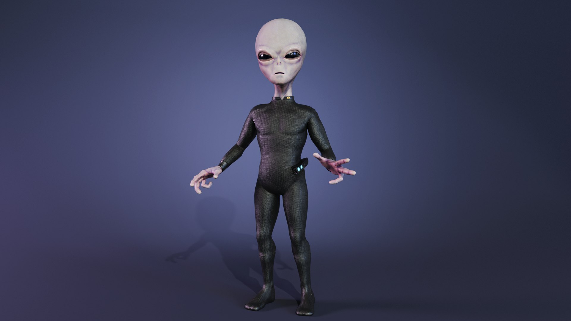 Stylized Alien Gray 3D - TurboSquid 1835272
