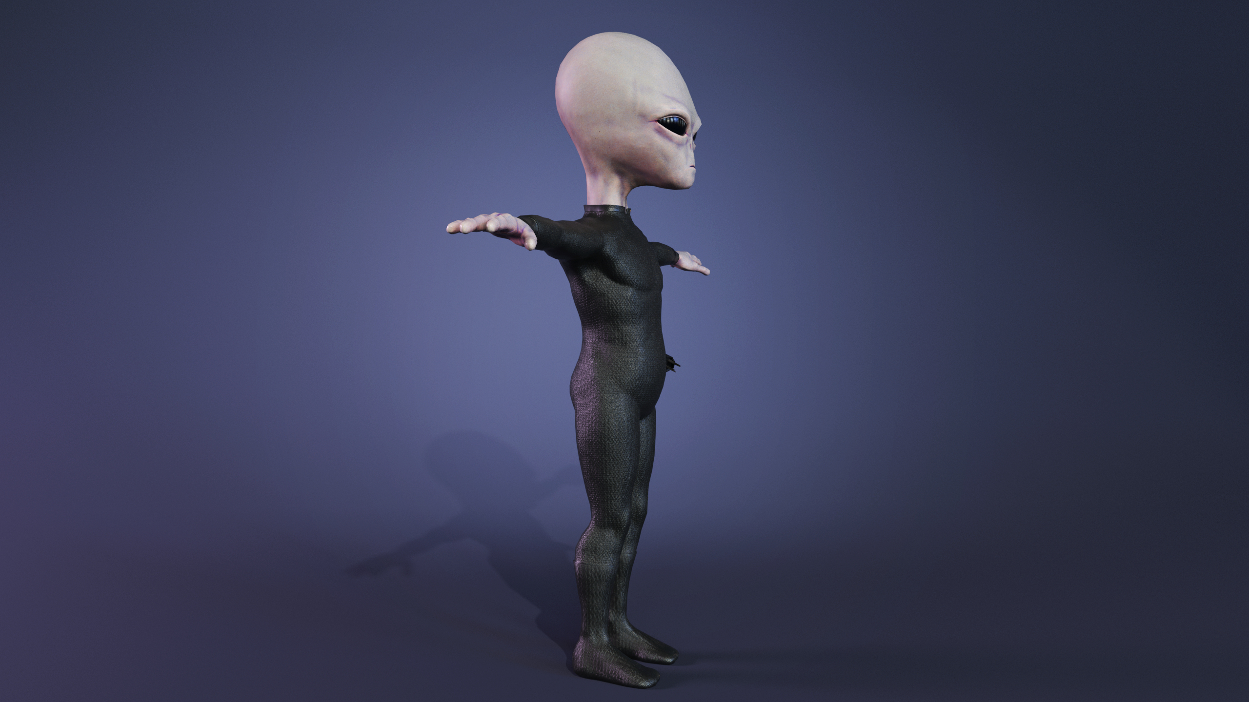 Stylized Alien Gray 3D - TurboSquid 1835272