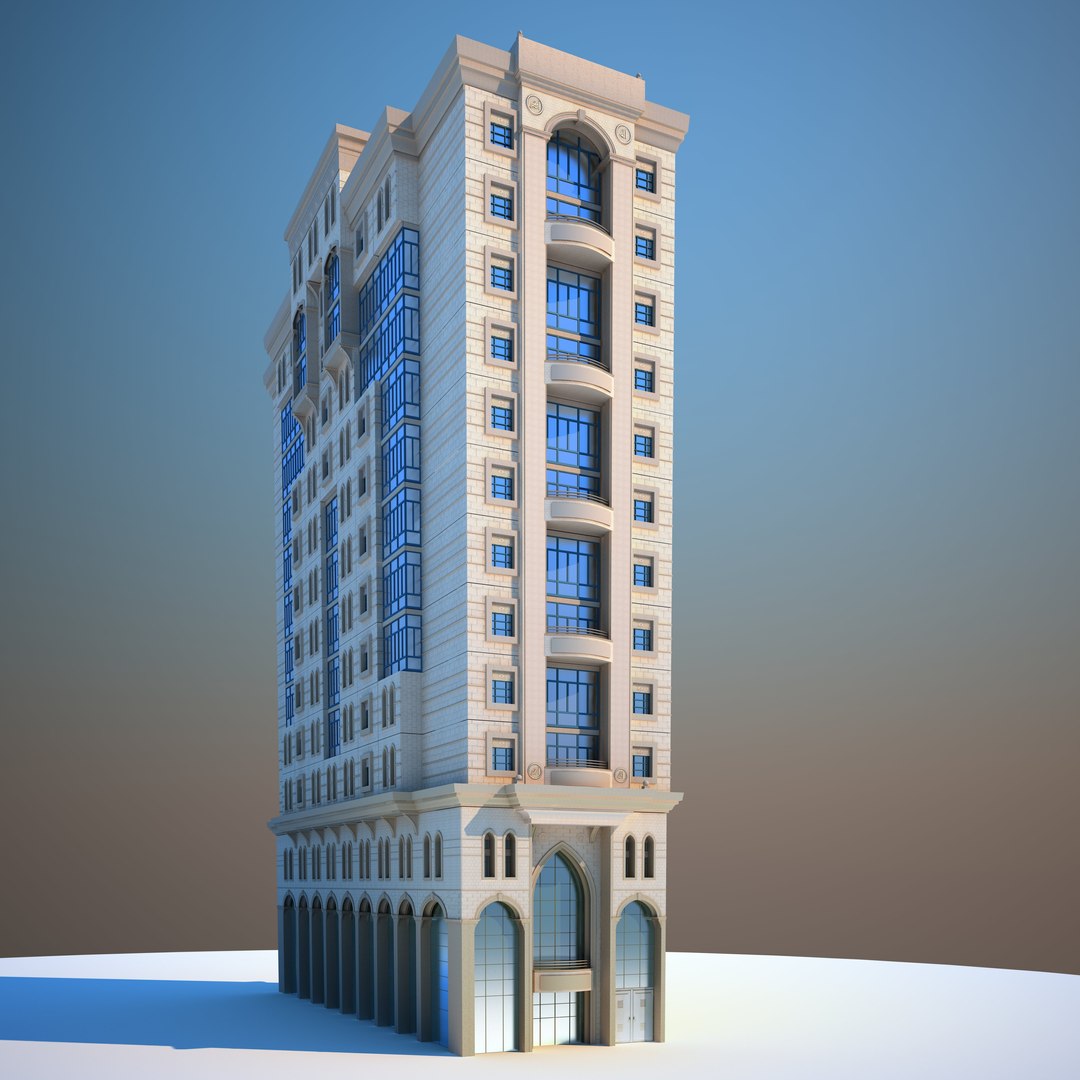 Hotel Building Model - TurboSquid 1247417