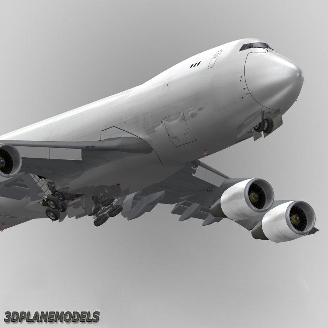 B747-400 Generic White 747 3d Model
