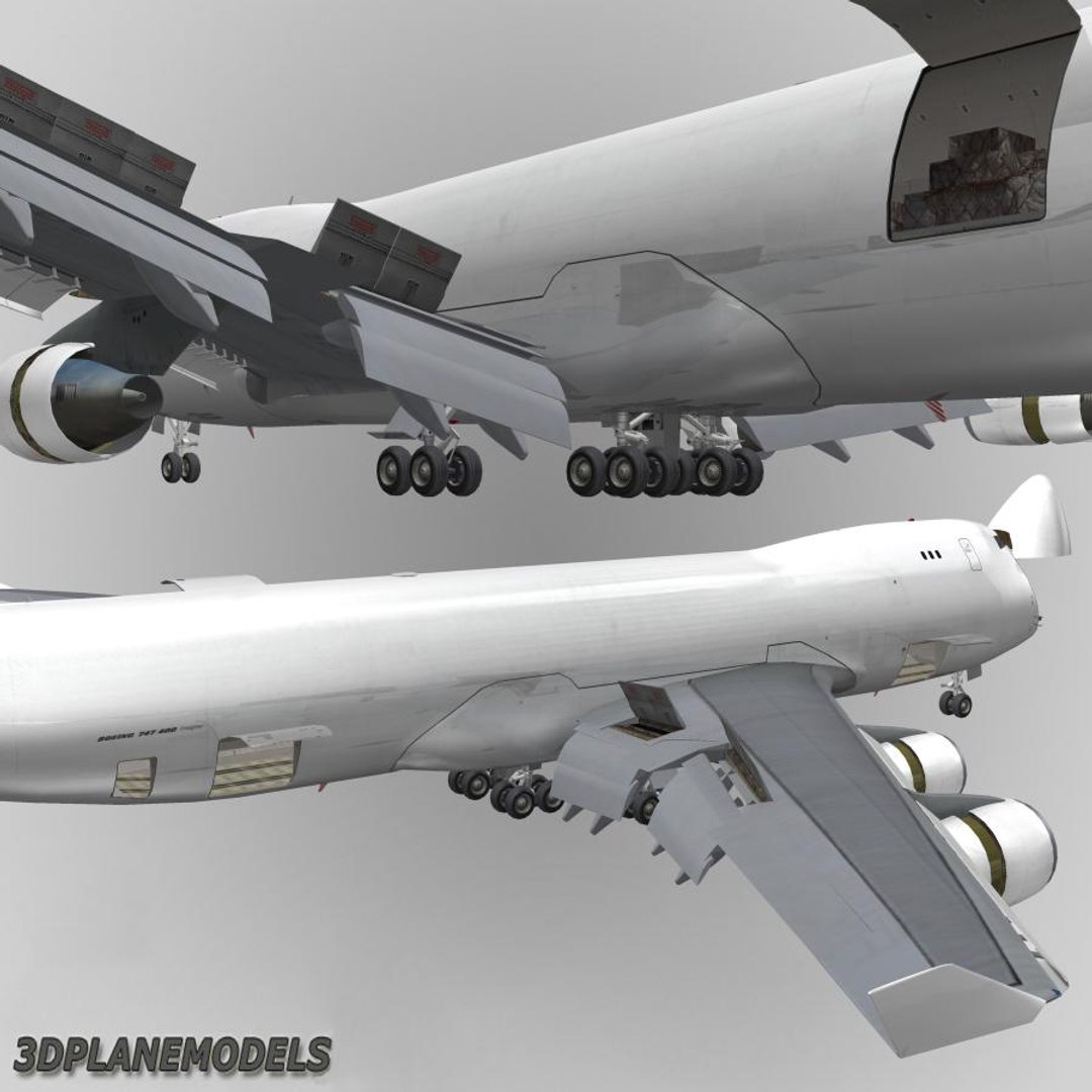 B747-400 Generic White 747 3d Model